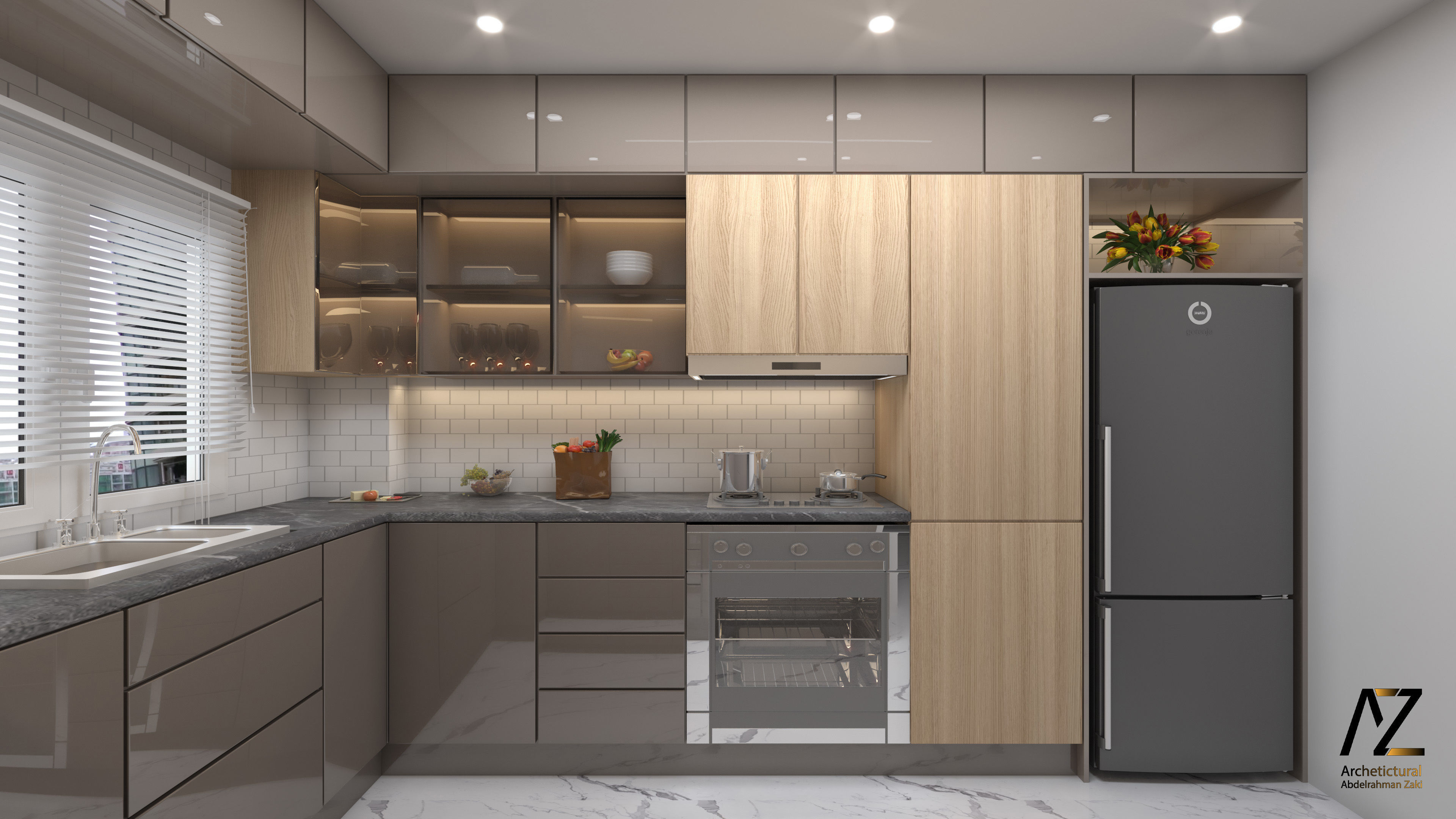 modern polylac kitchen 3D model | CGTrader