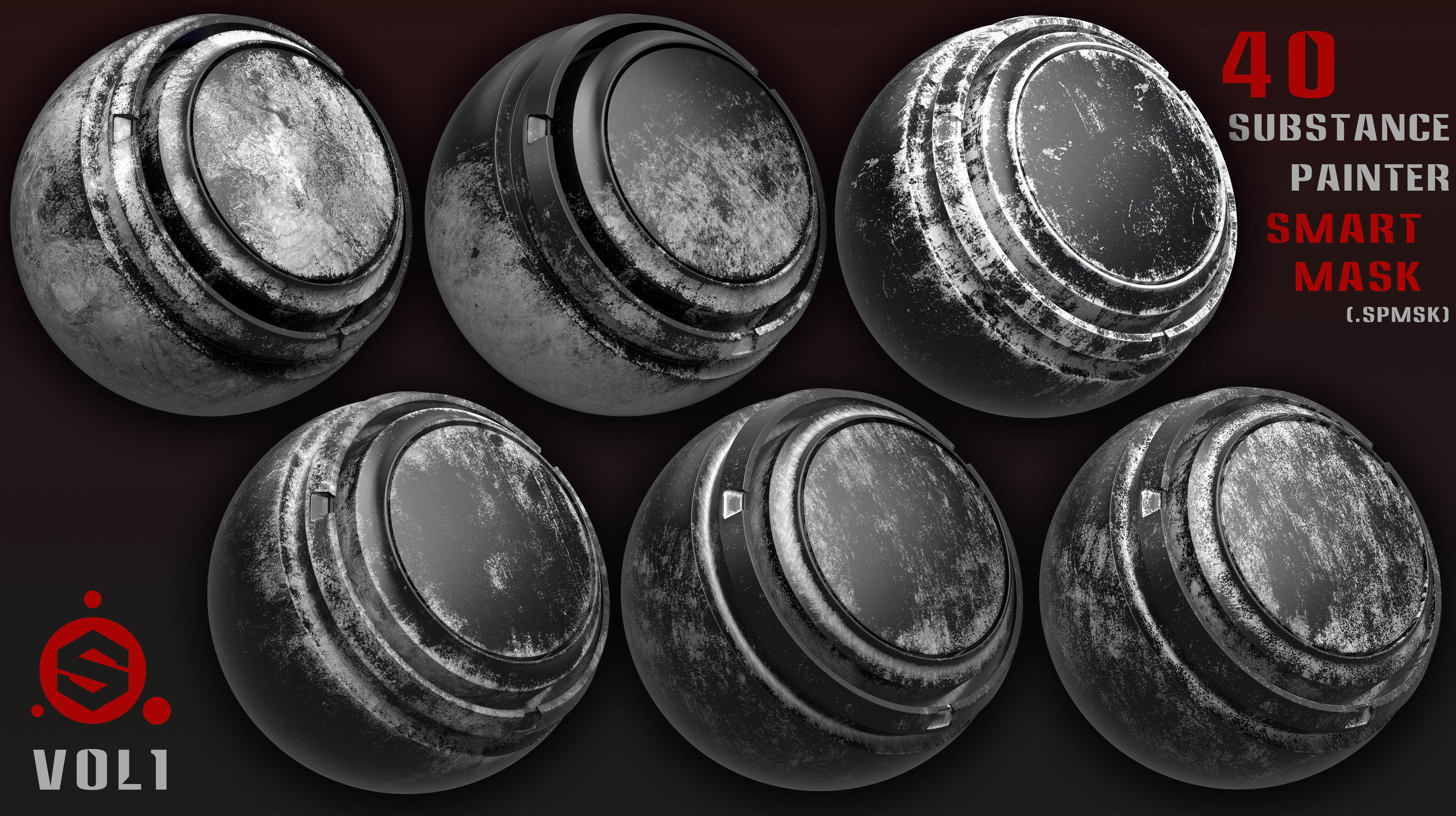 40 substance painter smart mask-Vol1 Texture | CGTrader