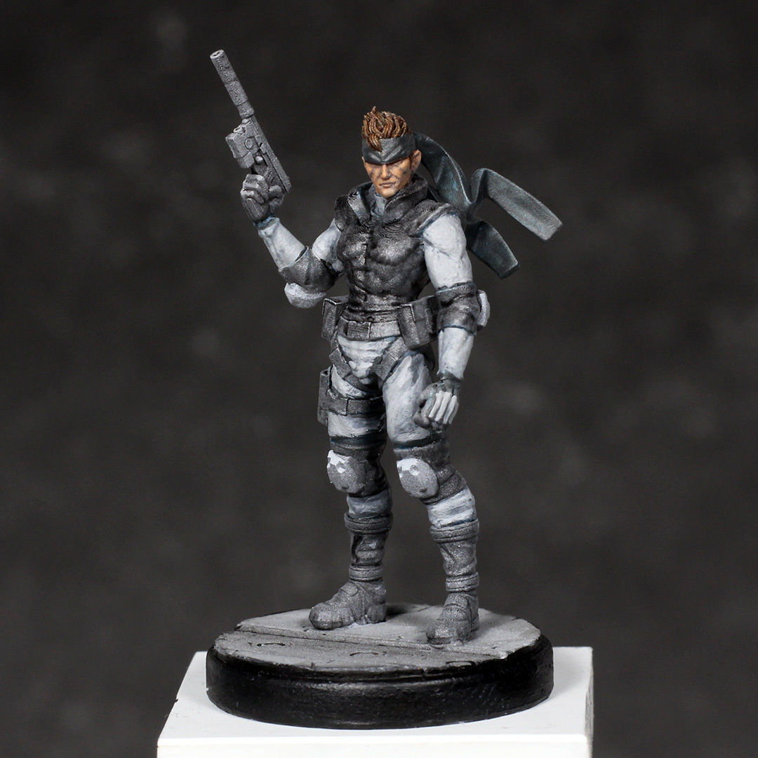 Solid Snake - Metal Gear Solid - 32mm 3D Print Miniature free 3D model ...