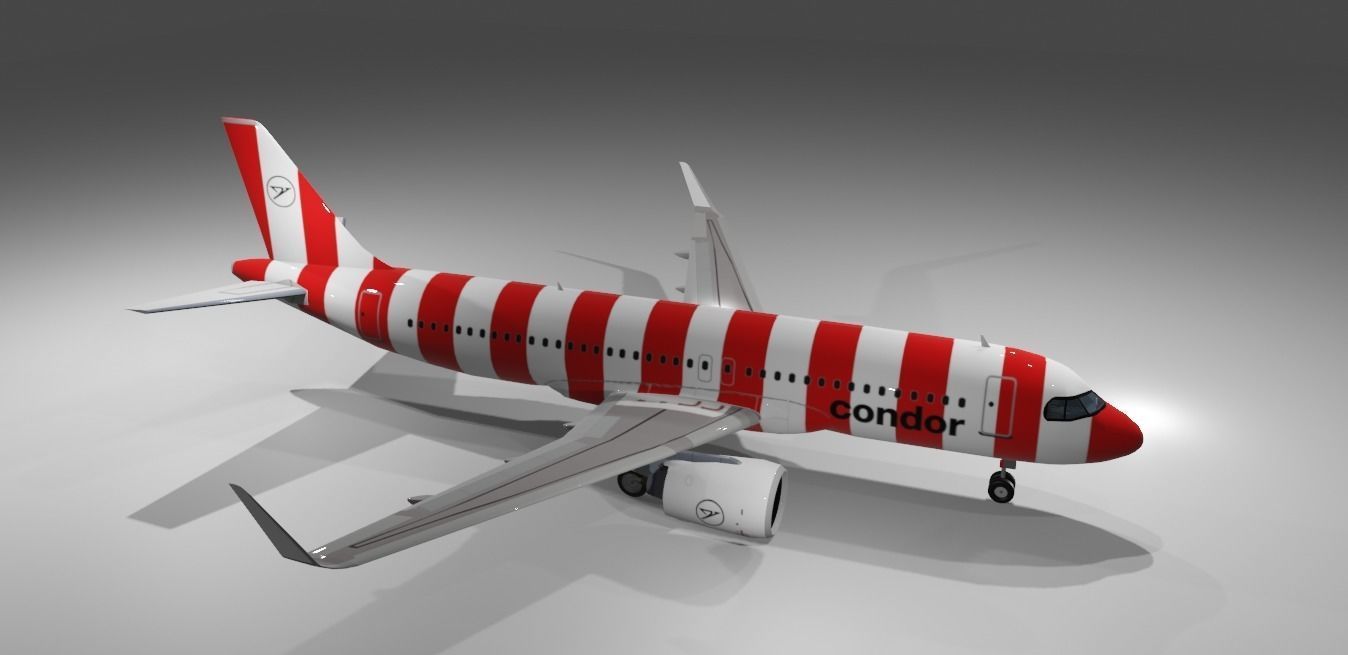3D model Condor airlines airbus a320neo 3d model VR / AR / low-poly ...