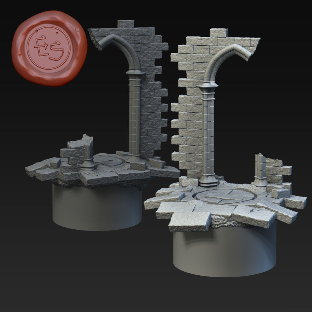 Ruined Arch - 32mm - Display Base free 3D model 3D printable | CGTrader