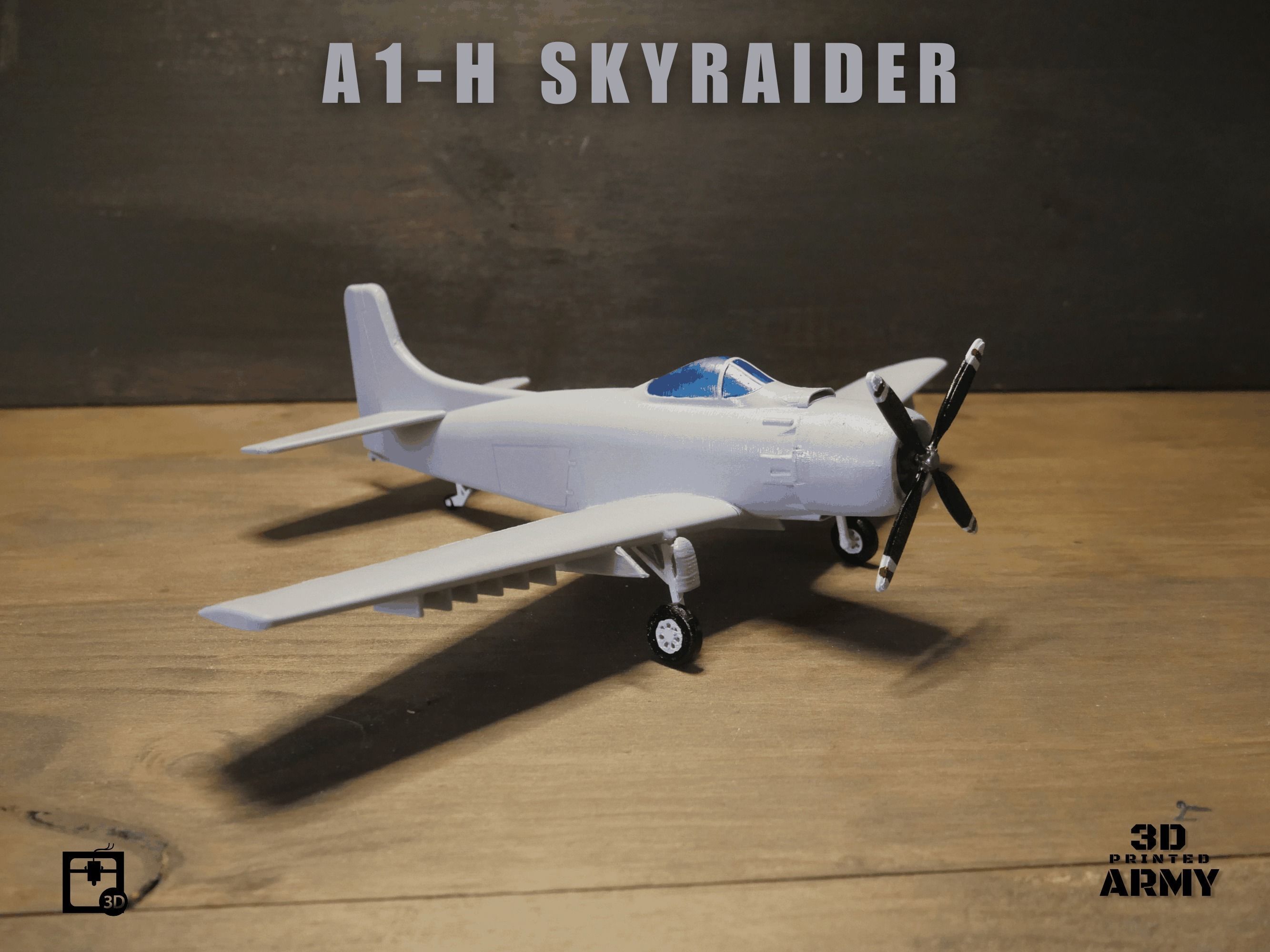A1-H Skyraider - scale model - STL files - 3D print 3D model 3D ...