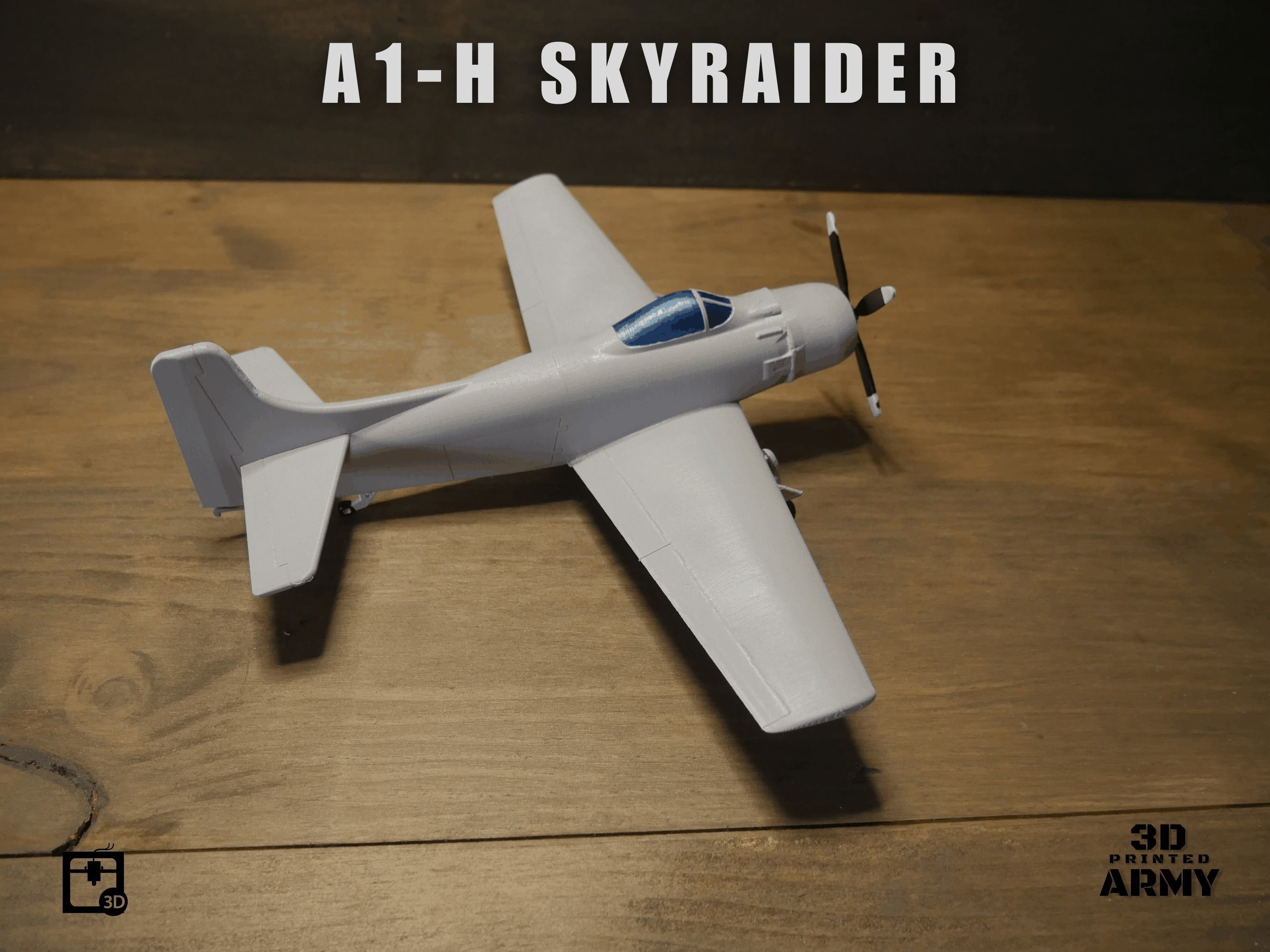 A1-H Skyraider - scale model - STL files - 3D print 3D model 3D ...