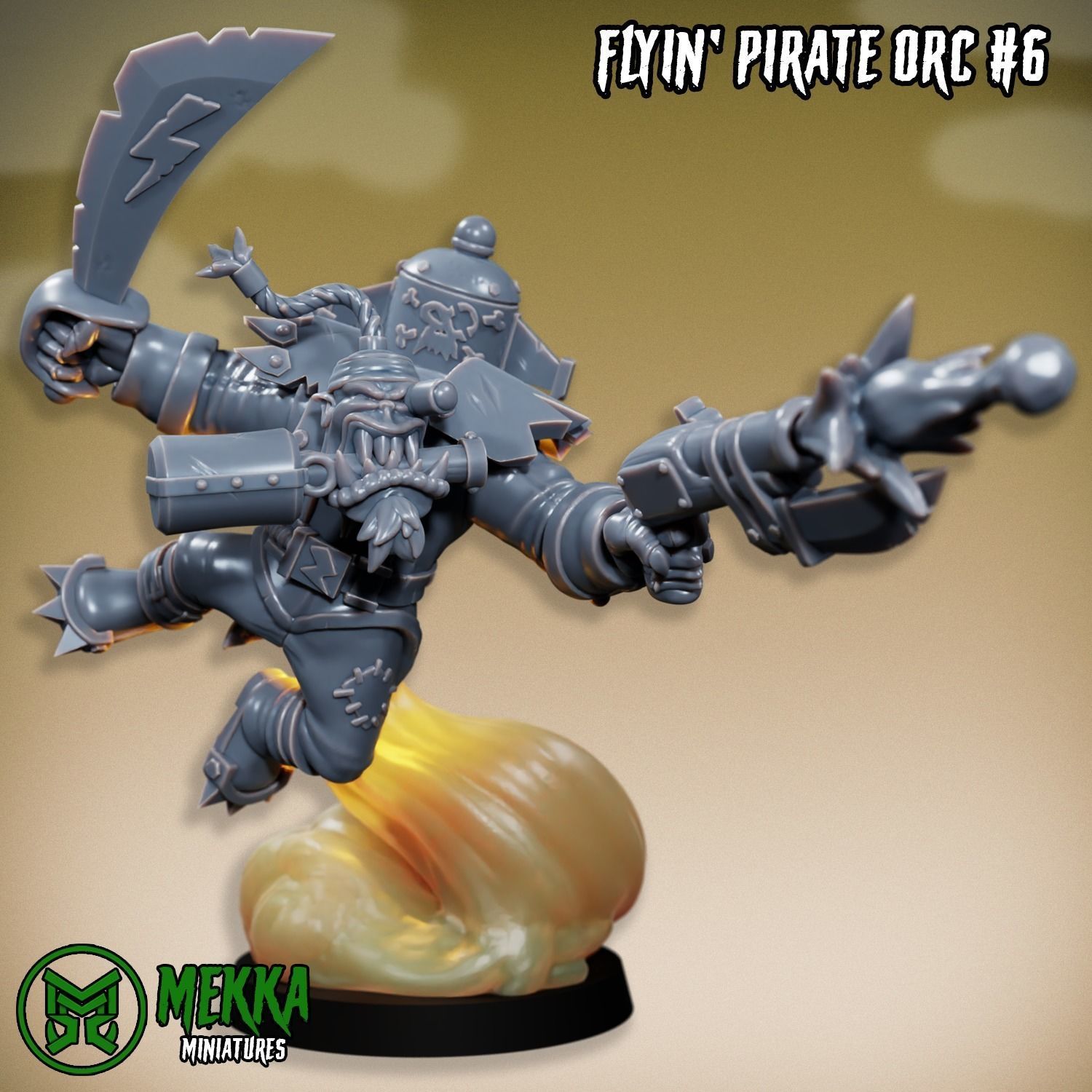 Flying Orc Pirates Set 3D model 3D printable | CGTrader