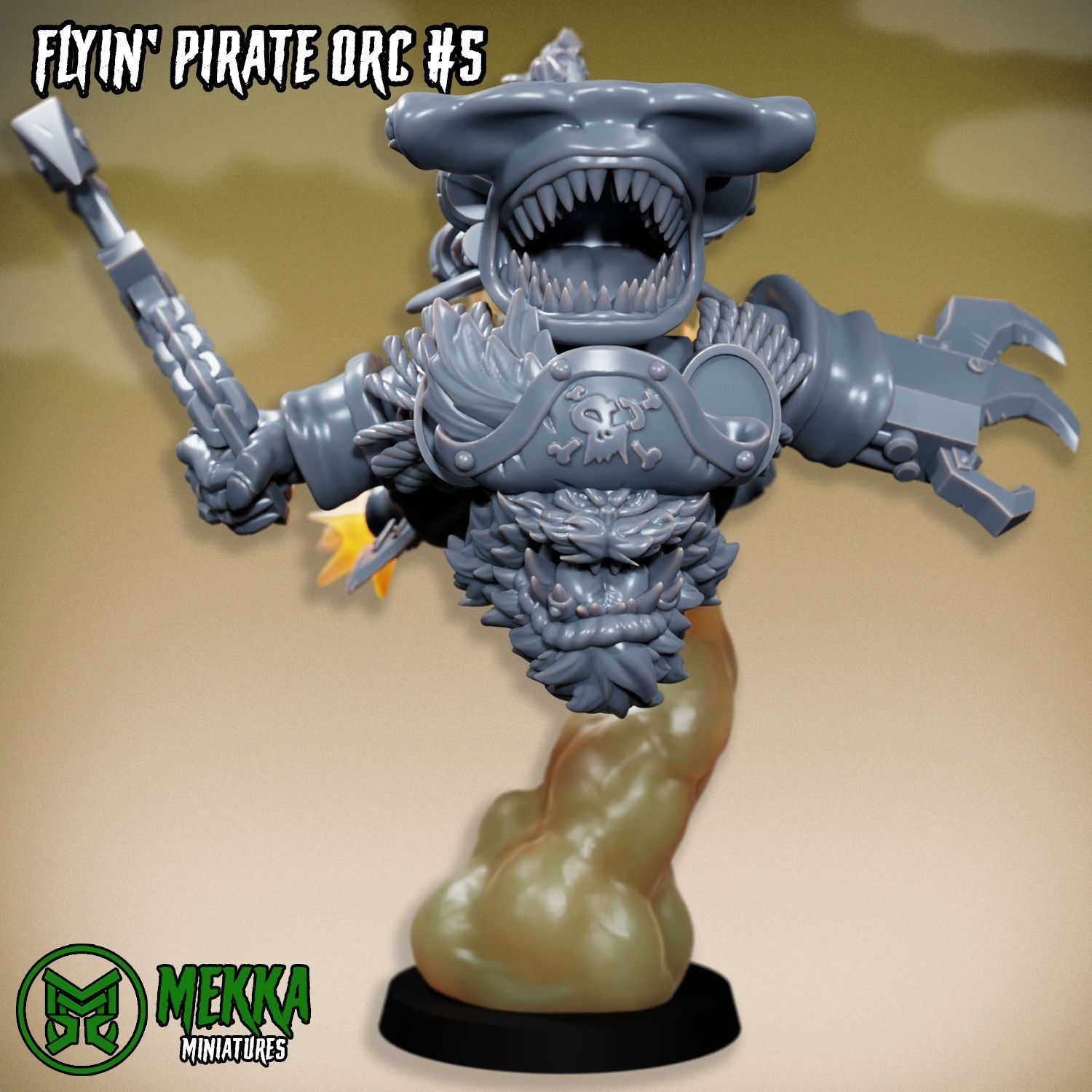 Flying Orc Pirates Set 3D model 3D printable | CGTrader
