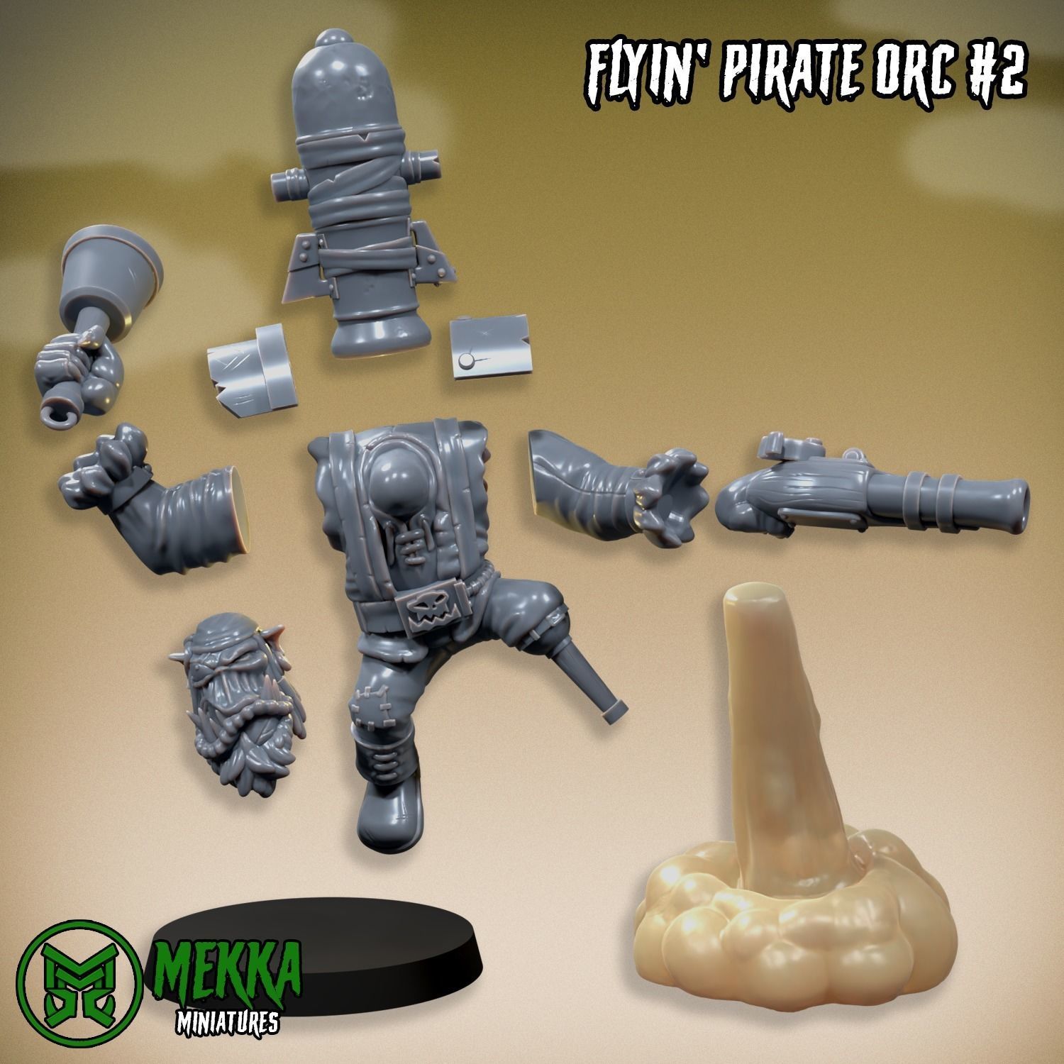 Flying Orc Pirates Set 3D model 3D printable | CGTrader
