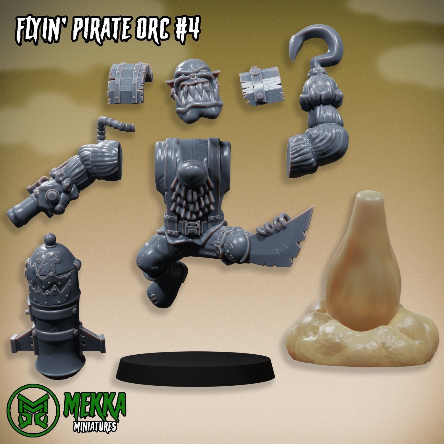Flying Orc Pirates Set 3D model 3D printable | CGTrader