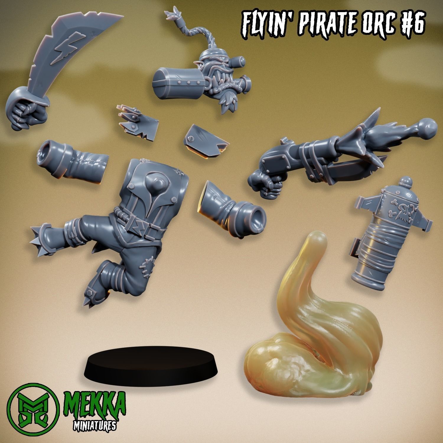Flying Orc Pirates Set 3D model 3D printable | CGTrader