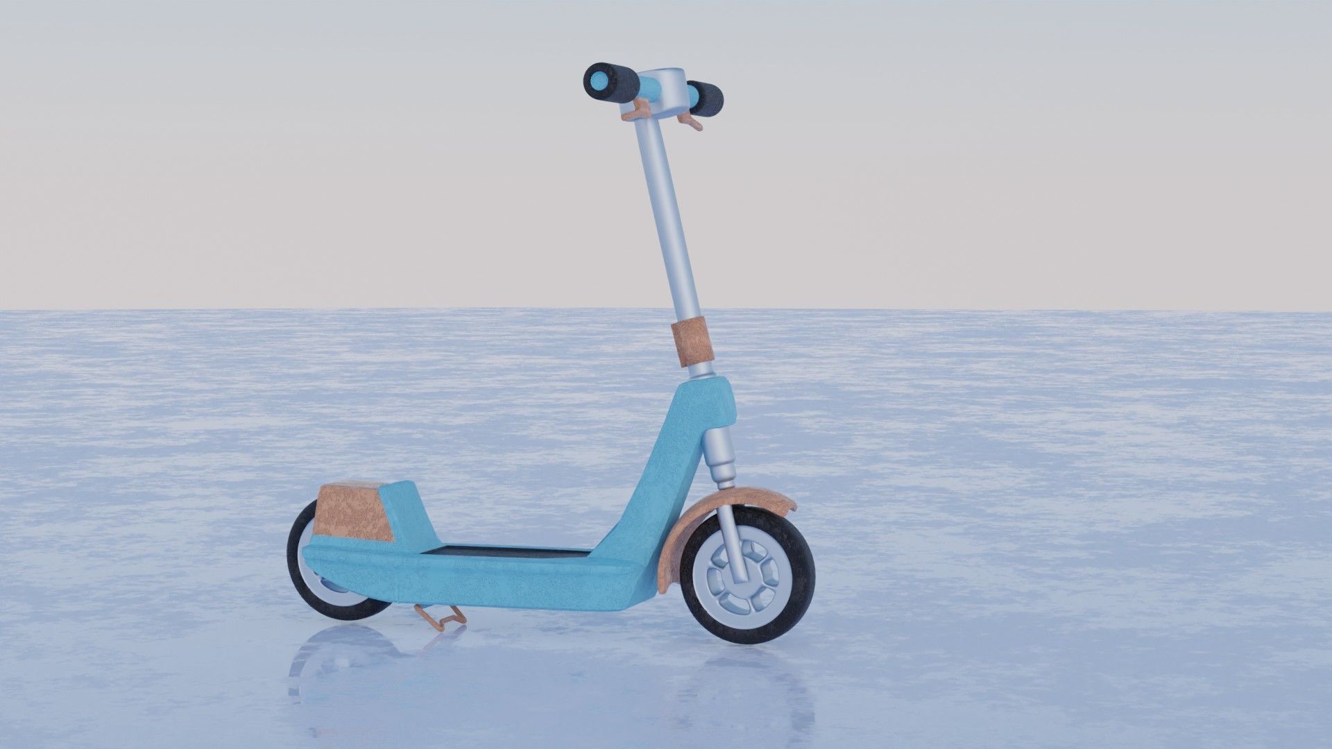 3D model Elertical blue rigged scooter VR / AR / low-poly | CGTrader