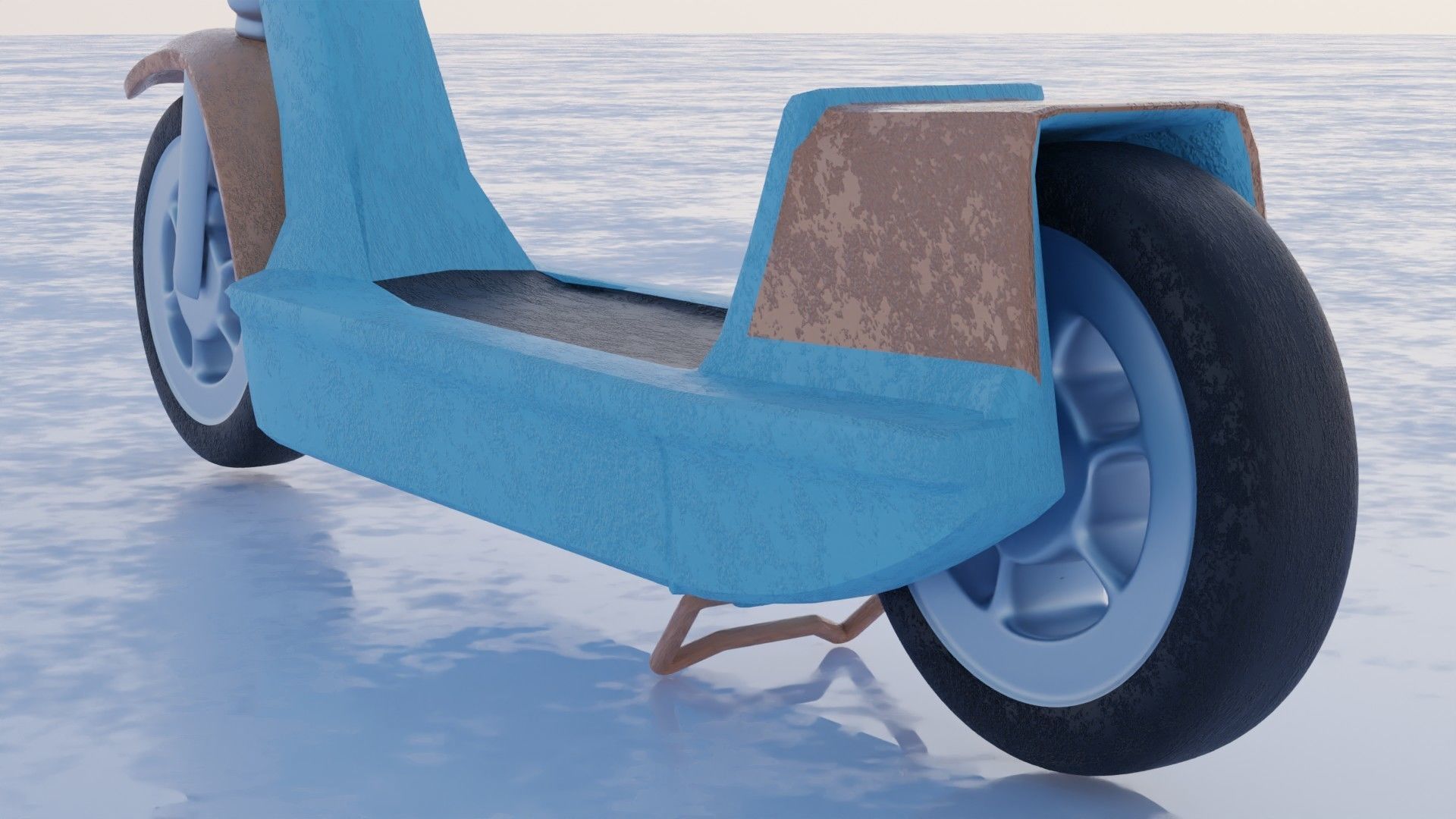 3D model Elertical blue rigged scooter VR / AR / low-poly | CGTrader