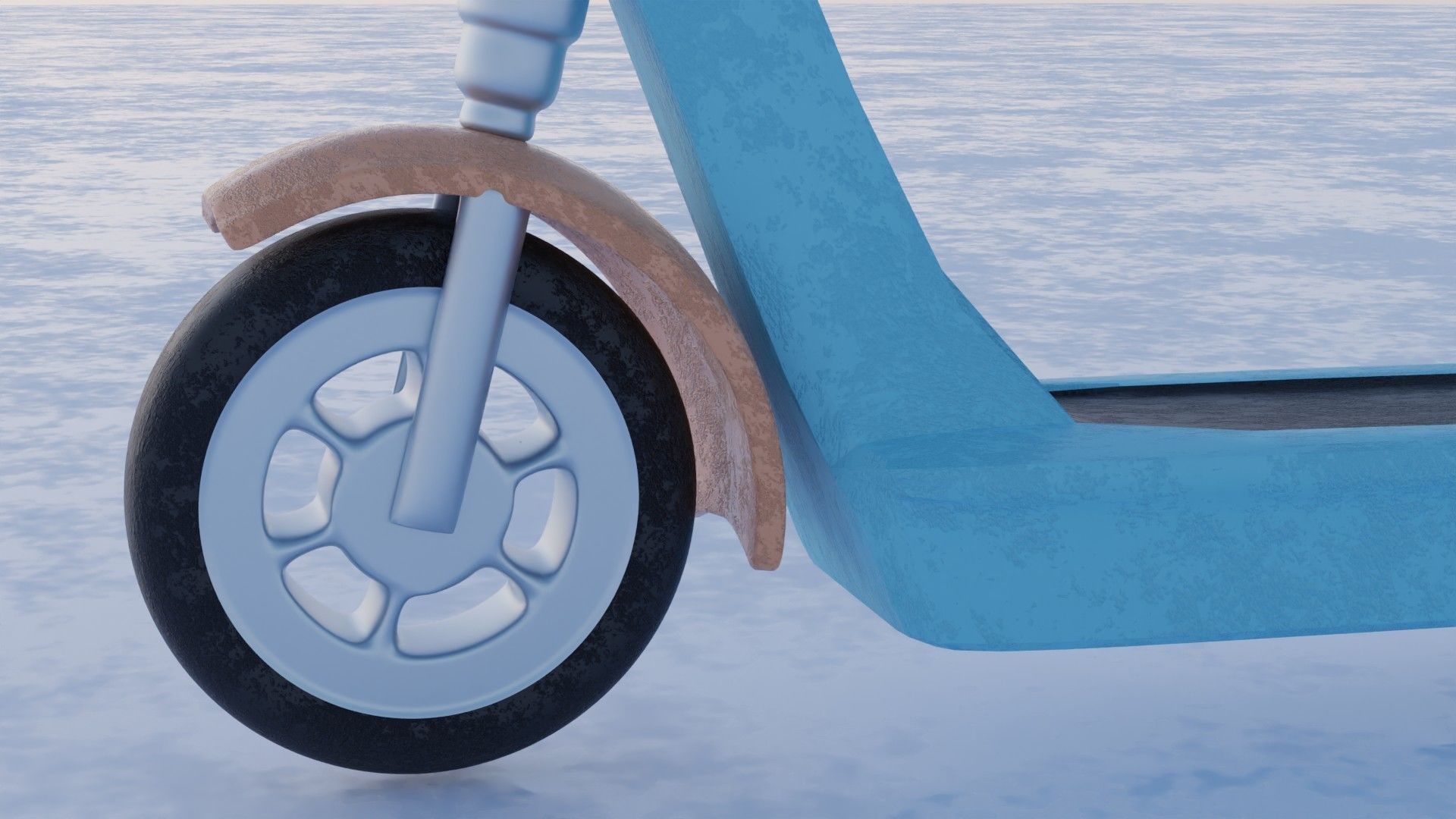 3D model Elertical blue rigged scooter VR / AR / low-poly | CGTrader