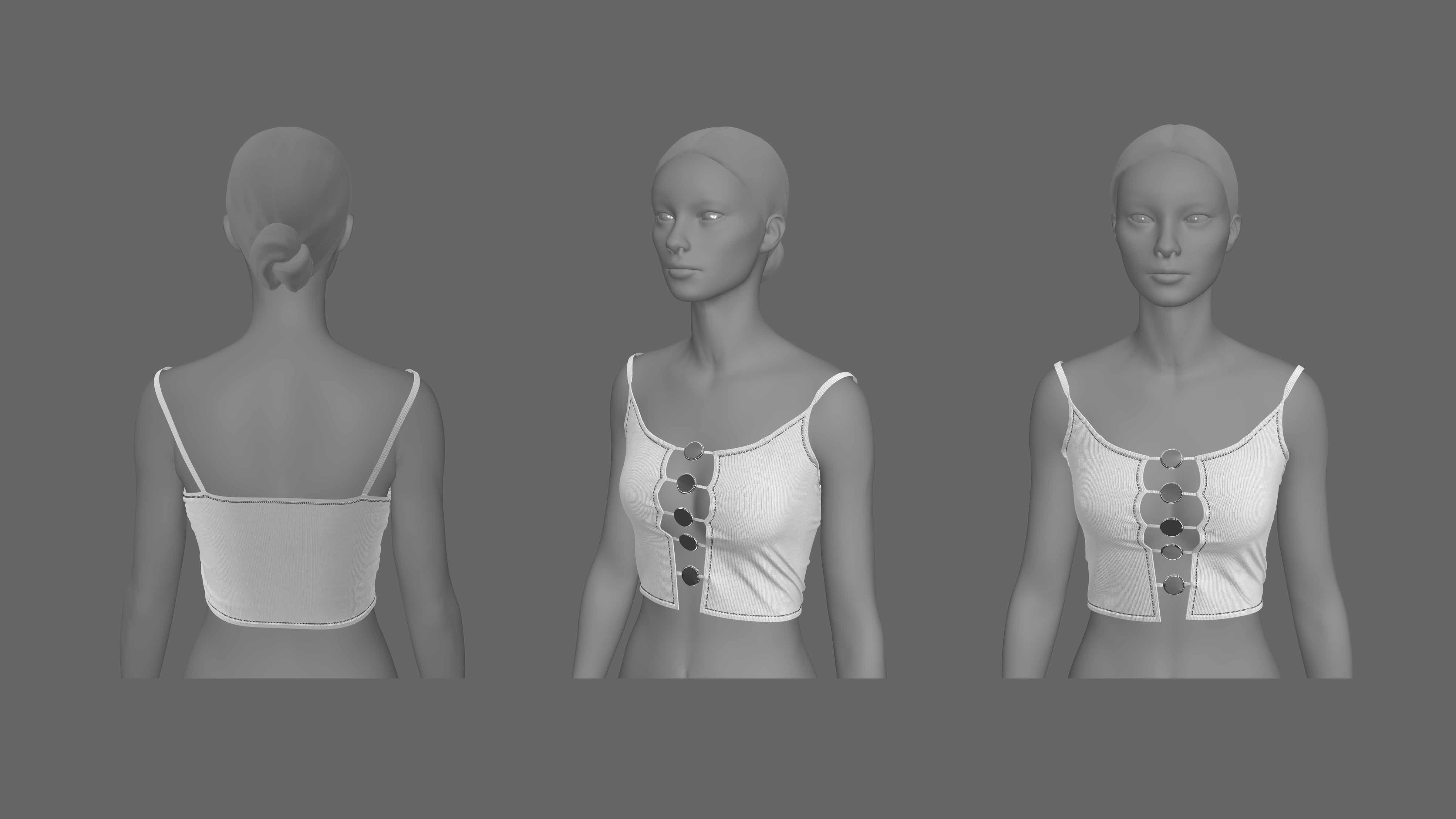 3D model 4 3d crop top models VR / AR / low-poly | CGTrader