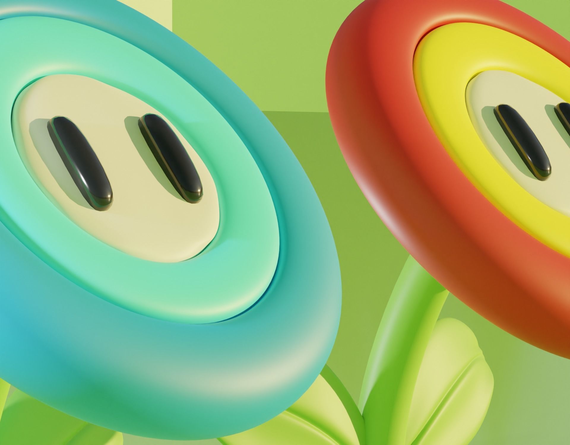 Flower Plants From Super Mario free VR / AR / low-poly 3D model | CGTrader