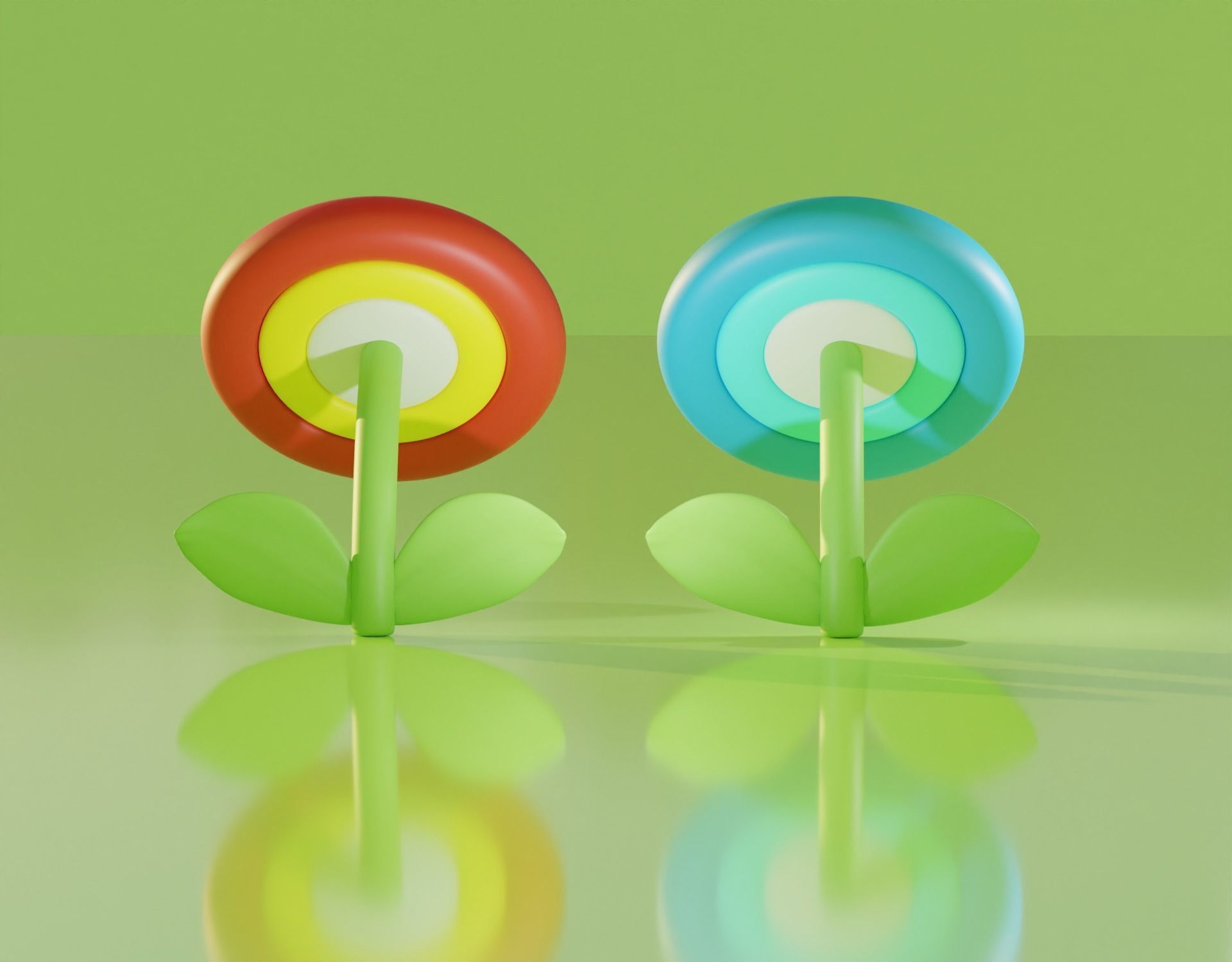 Flower Plants From Super Mario free VR / AR / low-poly 3D model | CGTrader