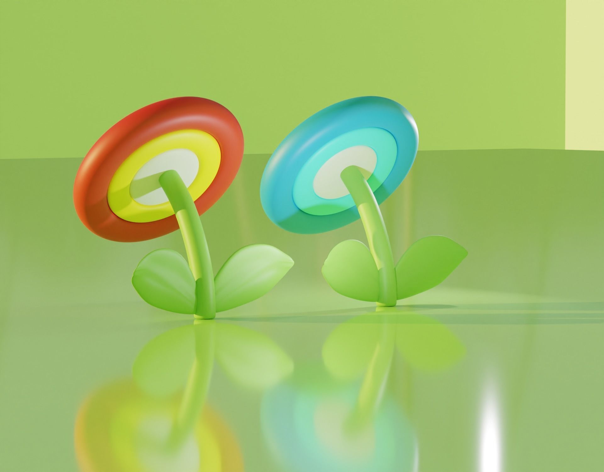 Flower Plants From Super Mario free VR / AR / low-poly 3D model | CGTrader