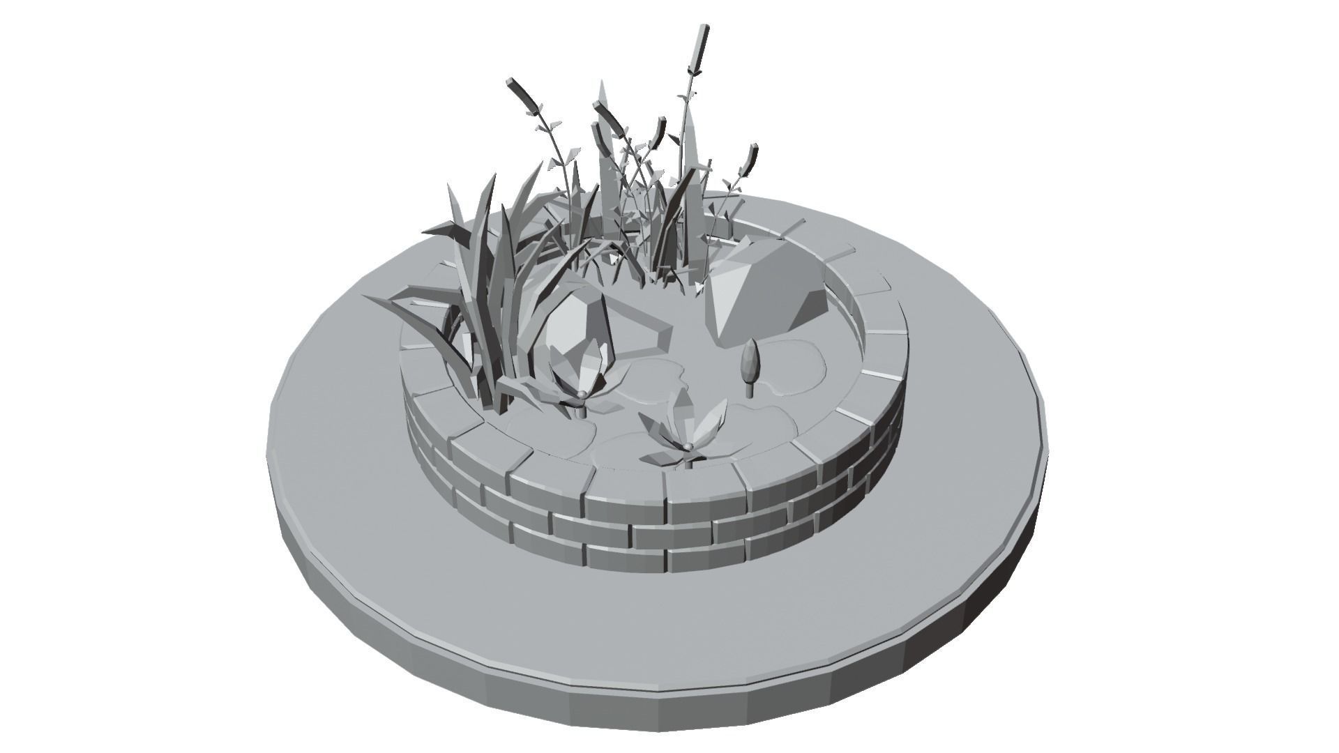 3D model Low poly pond VR / AR / low-poly | CGTrader