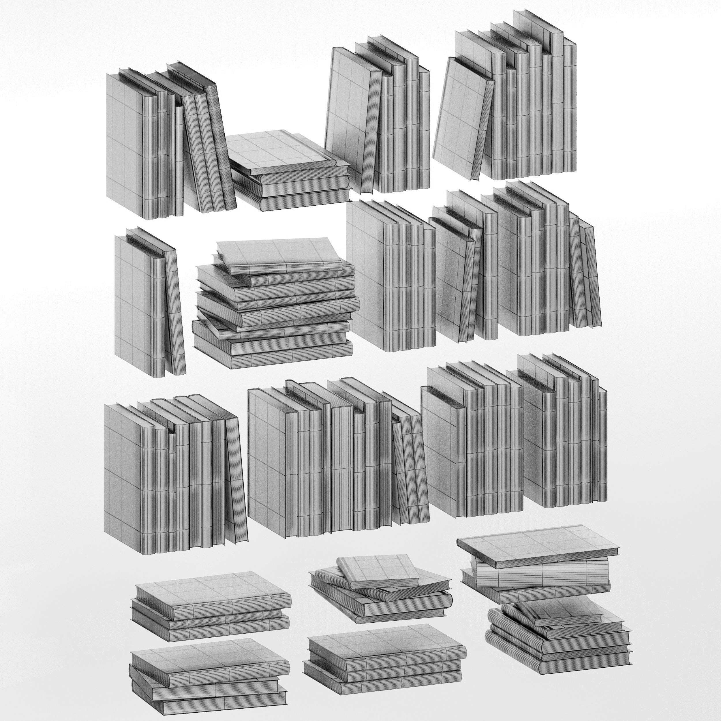 Books collect free 3D model | CGTrader