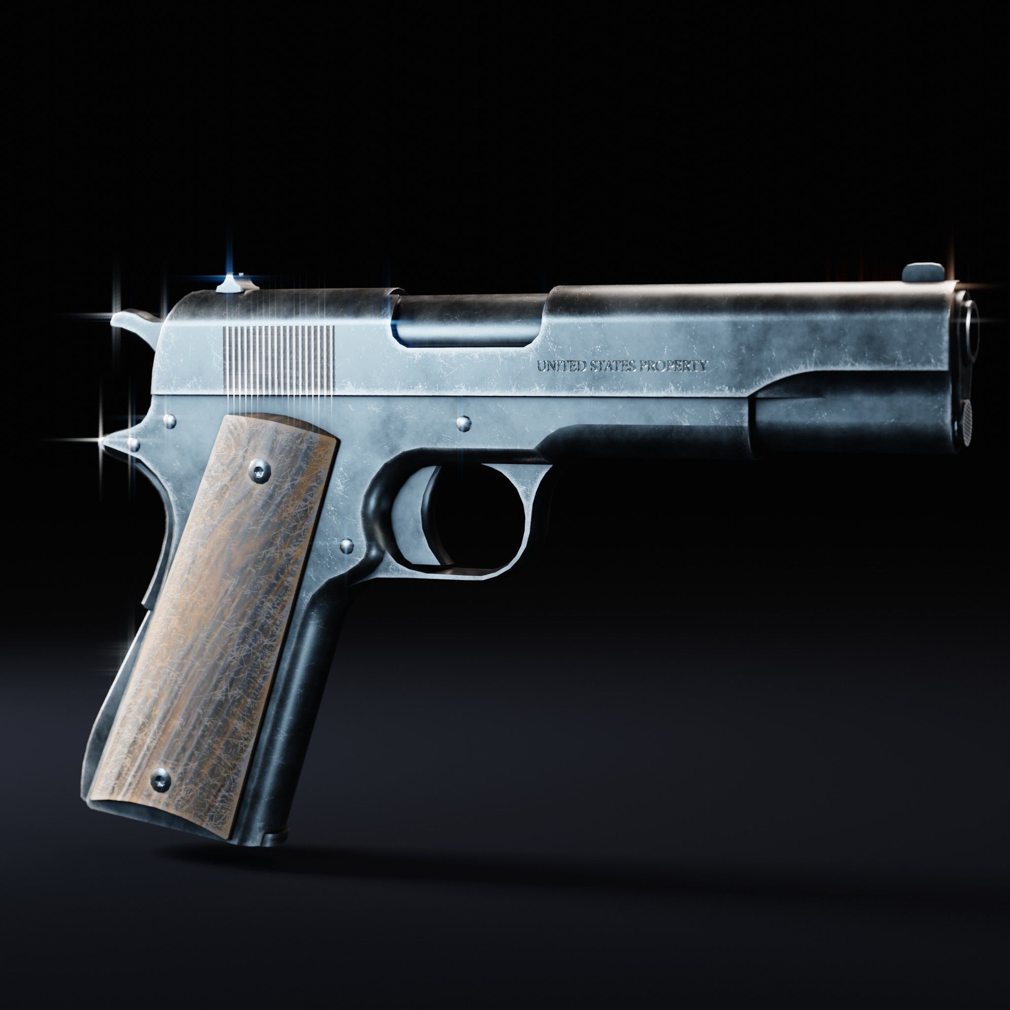 3D model Colt M1911 Pistol Lowpoly VR / AR / low-poly | CGTrader