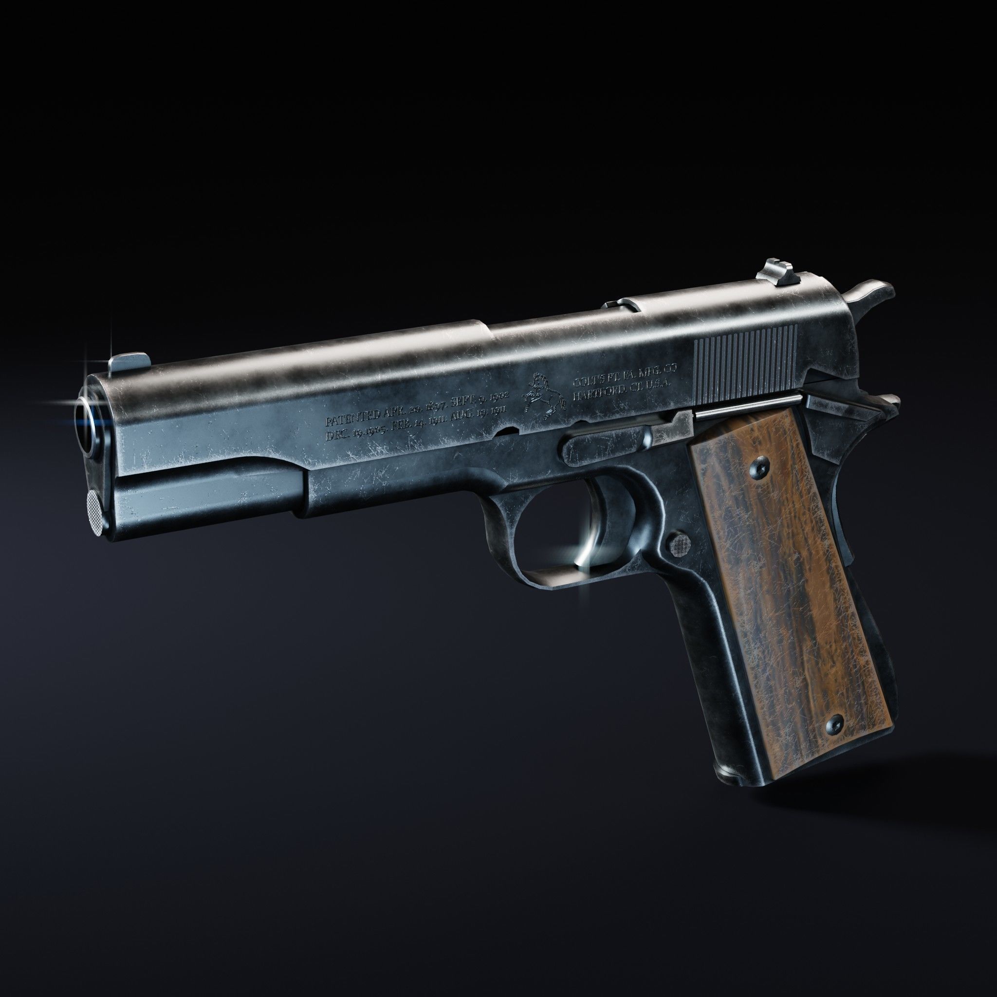 3D model Colt M1911 Pistol Lowpoly VR / AR / low-poly | CGTrader