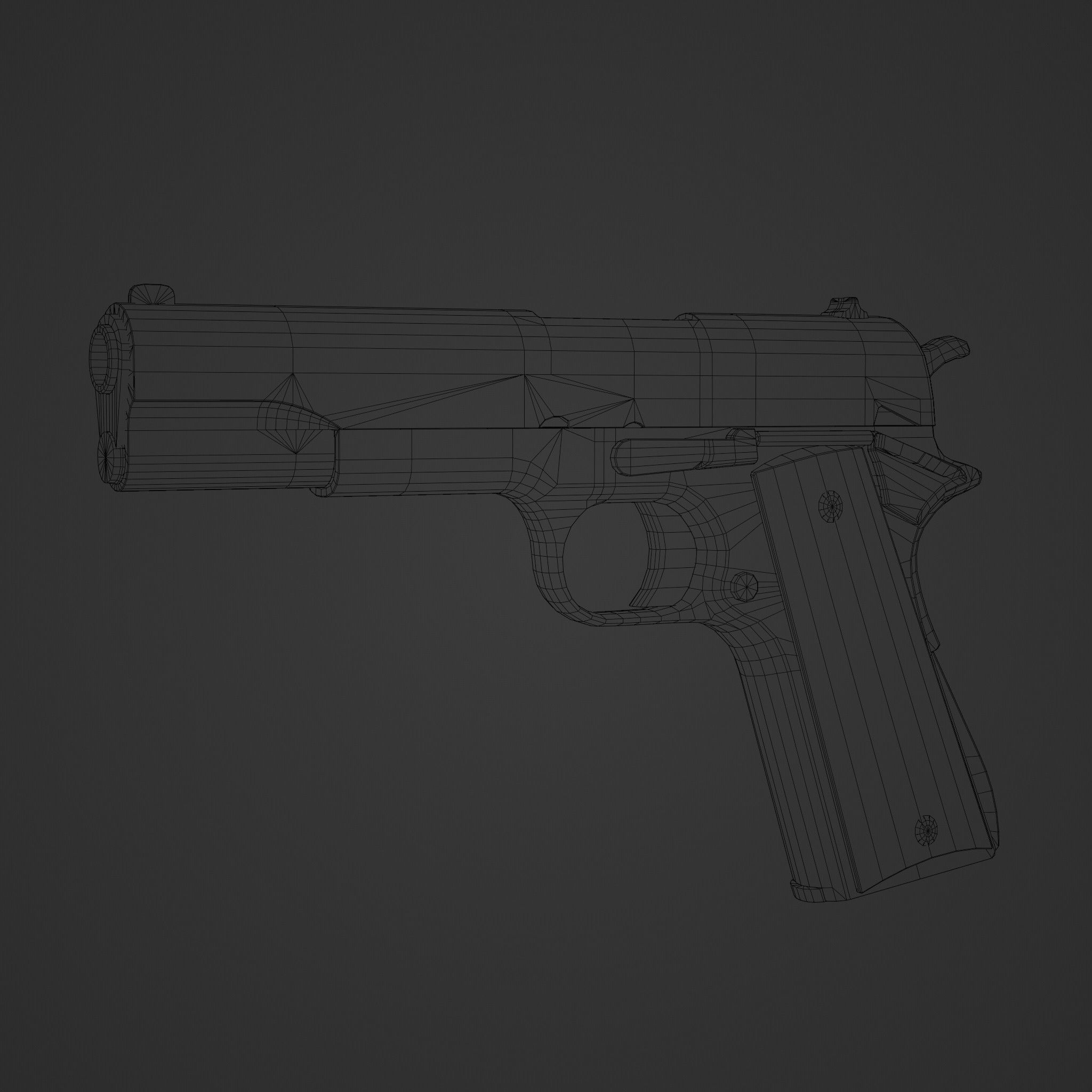 3D model Colt M1911 Pistol Lowpoly VR / AR / low-poly | CGTrader