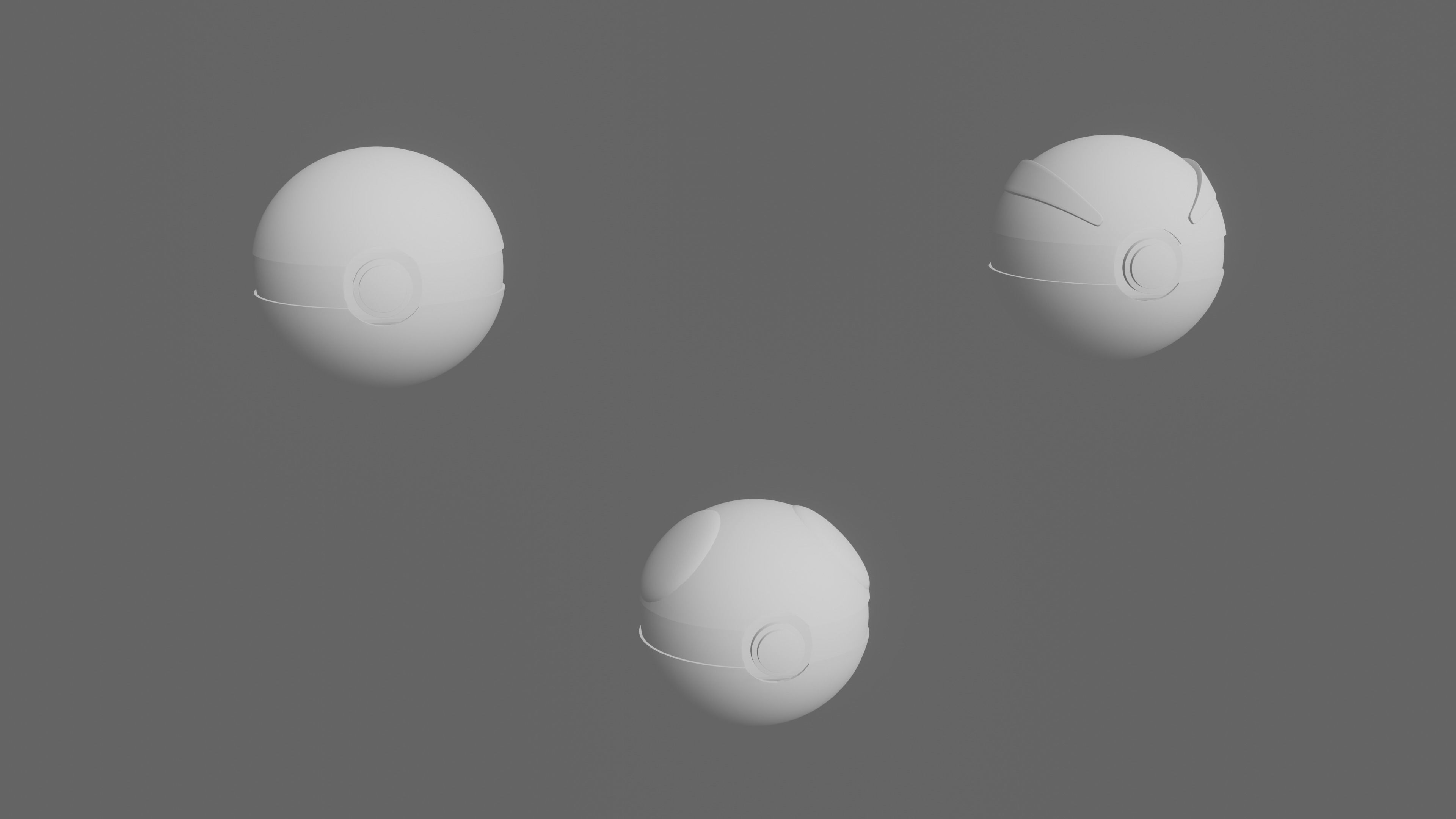 3D model Pokemon Pokeballs Pack 1 VR / AR / low-poly | CGTrader
