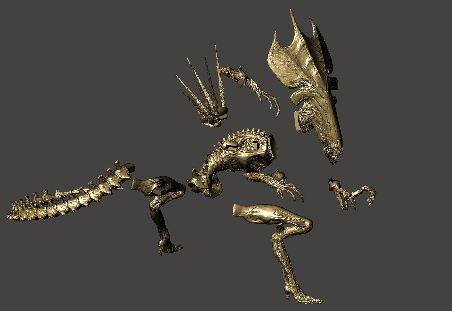 ALIENS ALIEN QUEEN XENOMORPH - ICONIC STOWAWAY EXTREME DETAIL 3D model ...