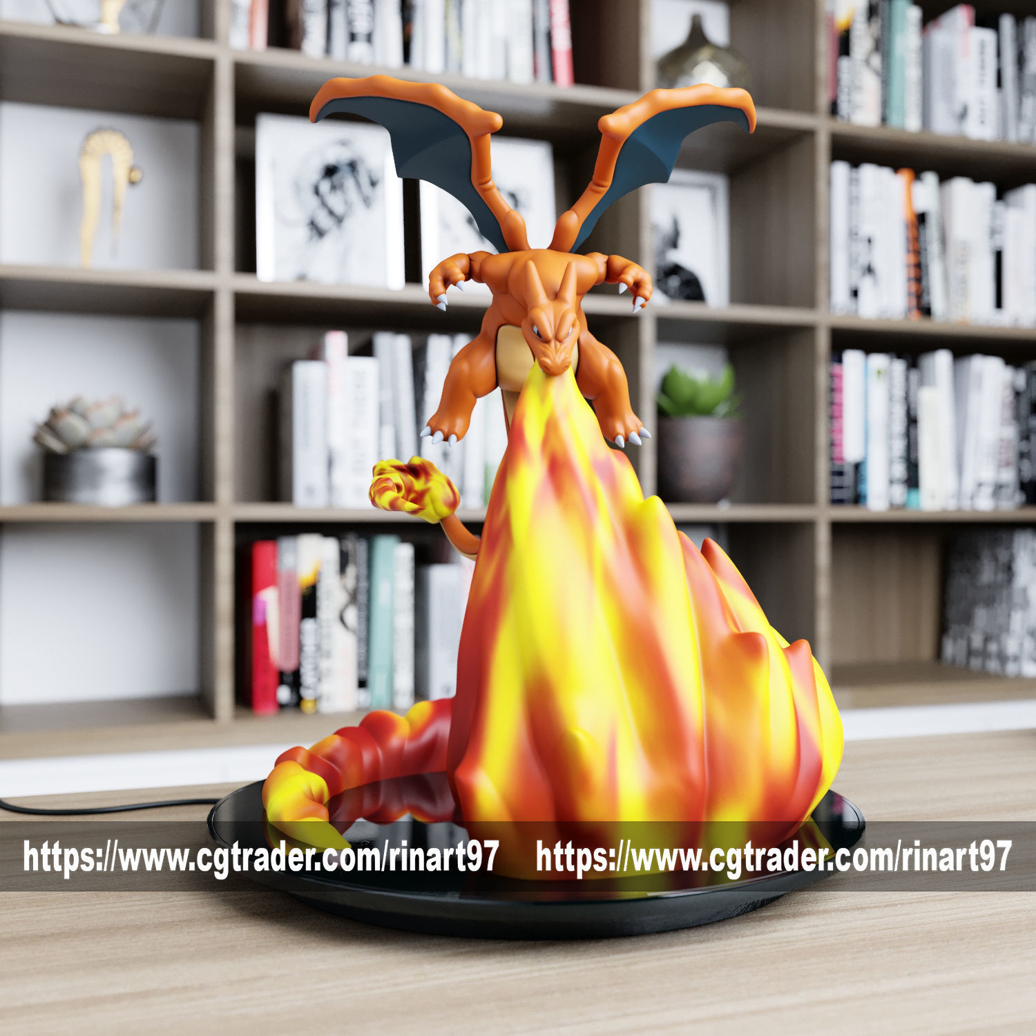 fire breathing charizard from pokemon 3D model 3D printable | CGTrader