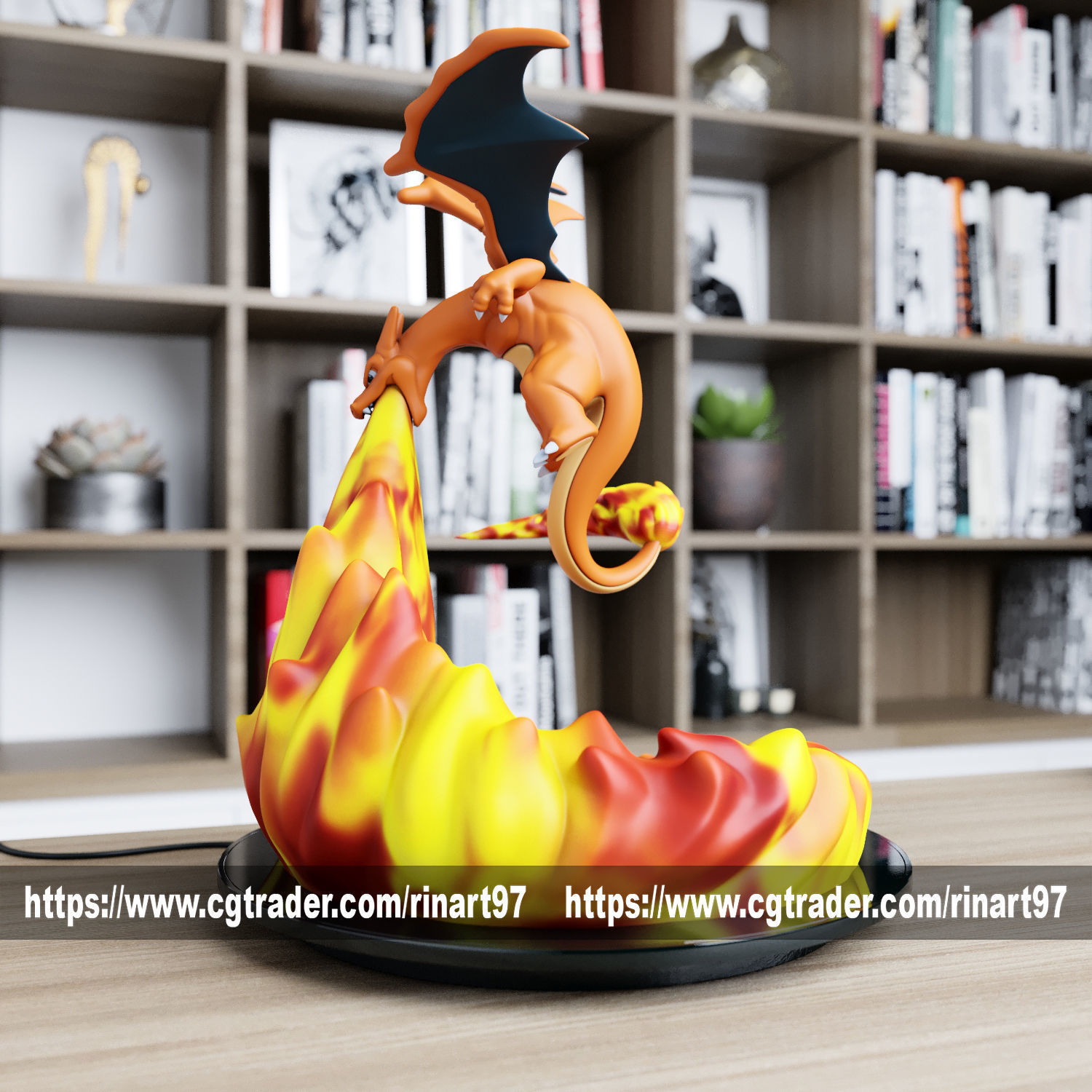 fire breathing charizard from pokemon 3D model 3D printable | CGTrader