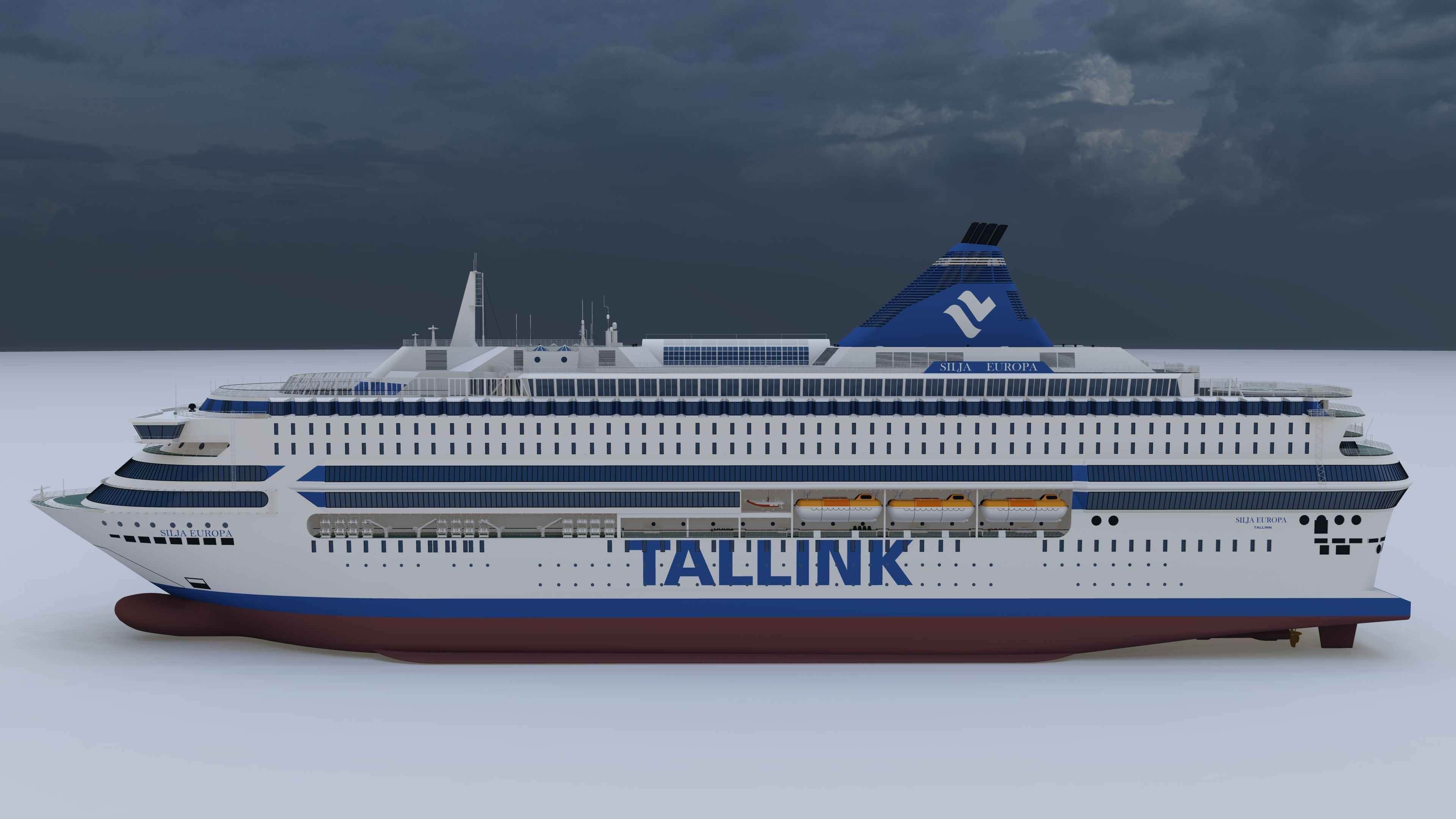 Silja Europa - Tallink 3D model | CGTrader