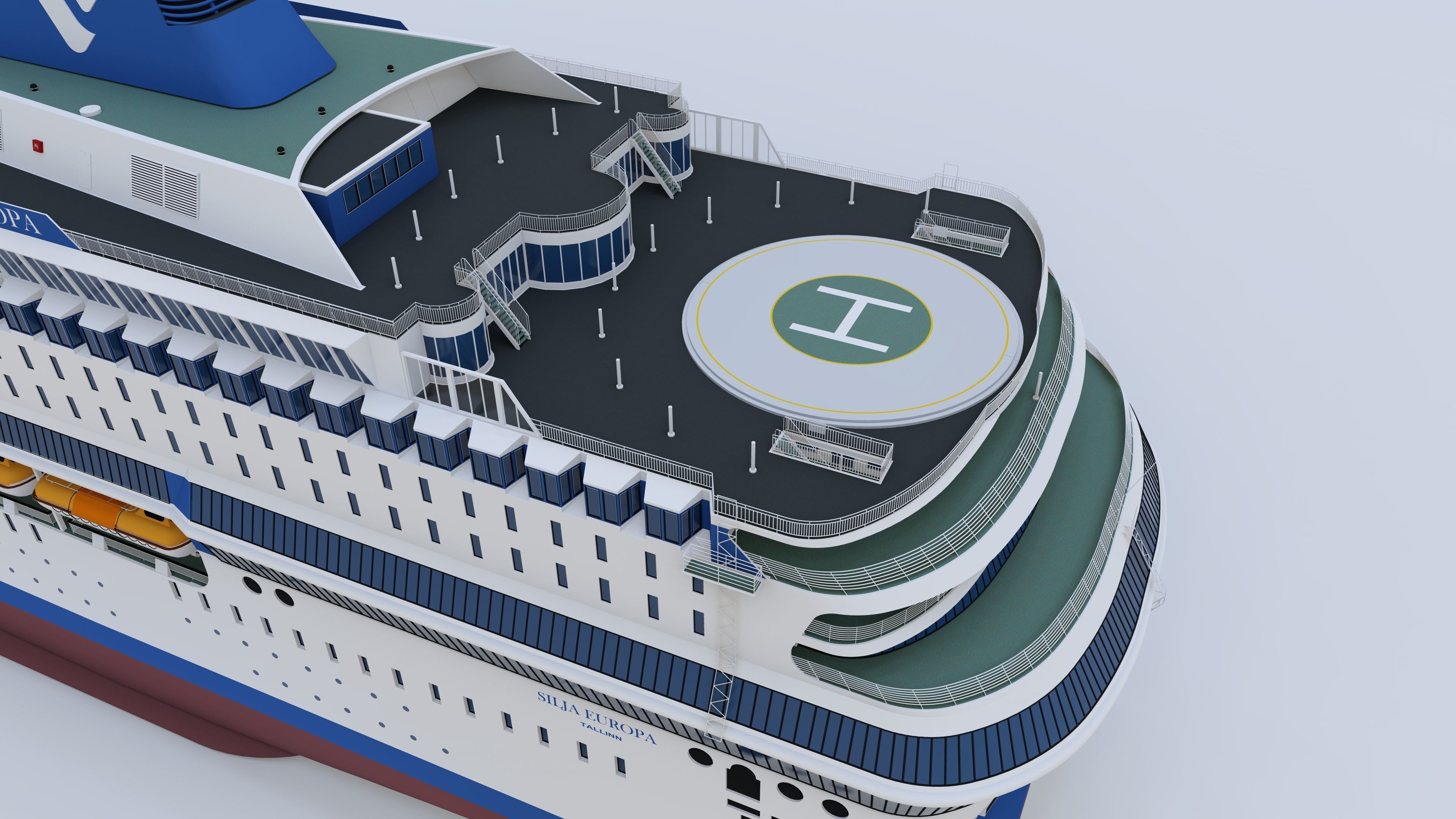 Silja Europa - Tallink 3D model | CGTrader