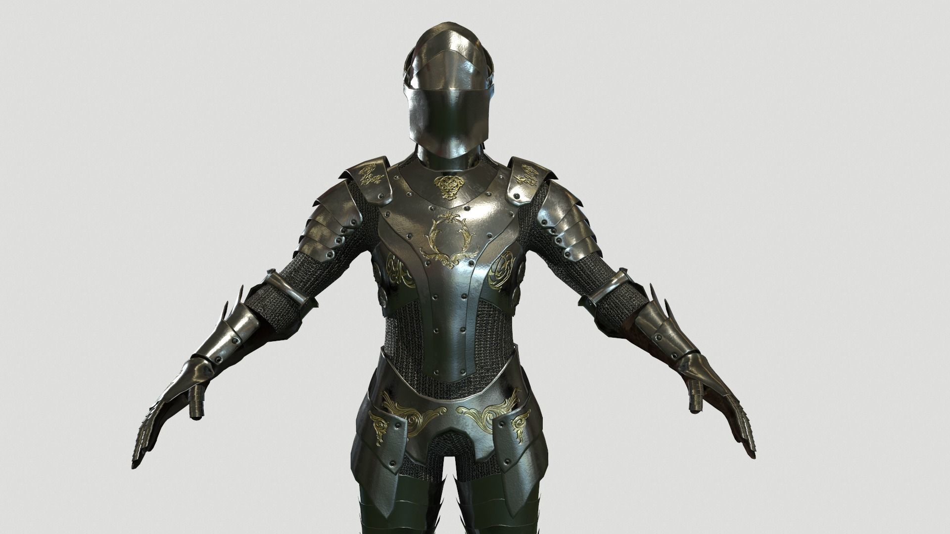 Fantasy Armor free VR / AR / low-poly 3D model | CGTrader