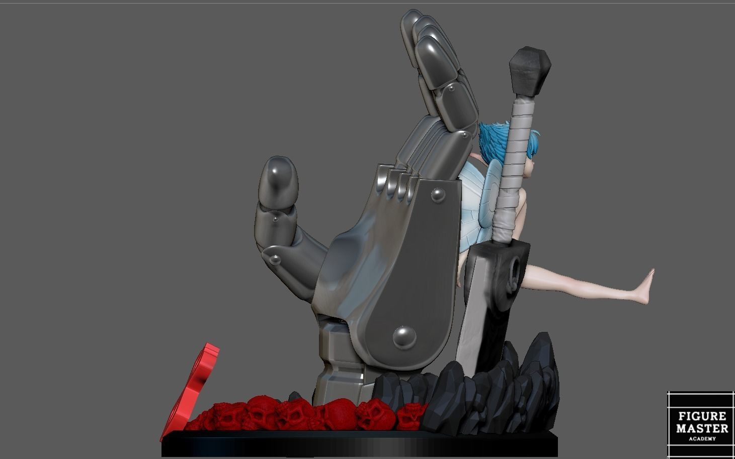 GUTS HAND WITH PUCK BERSERK PS4 PS5 CONTROLLER HOLDER FANTASY 3D model ...