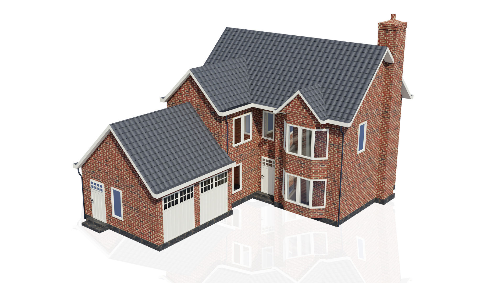 3D model British House Design 001 VR / AR / low-poly | CGTrader