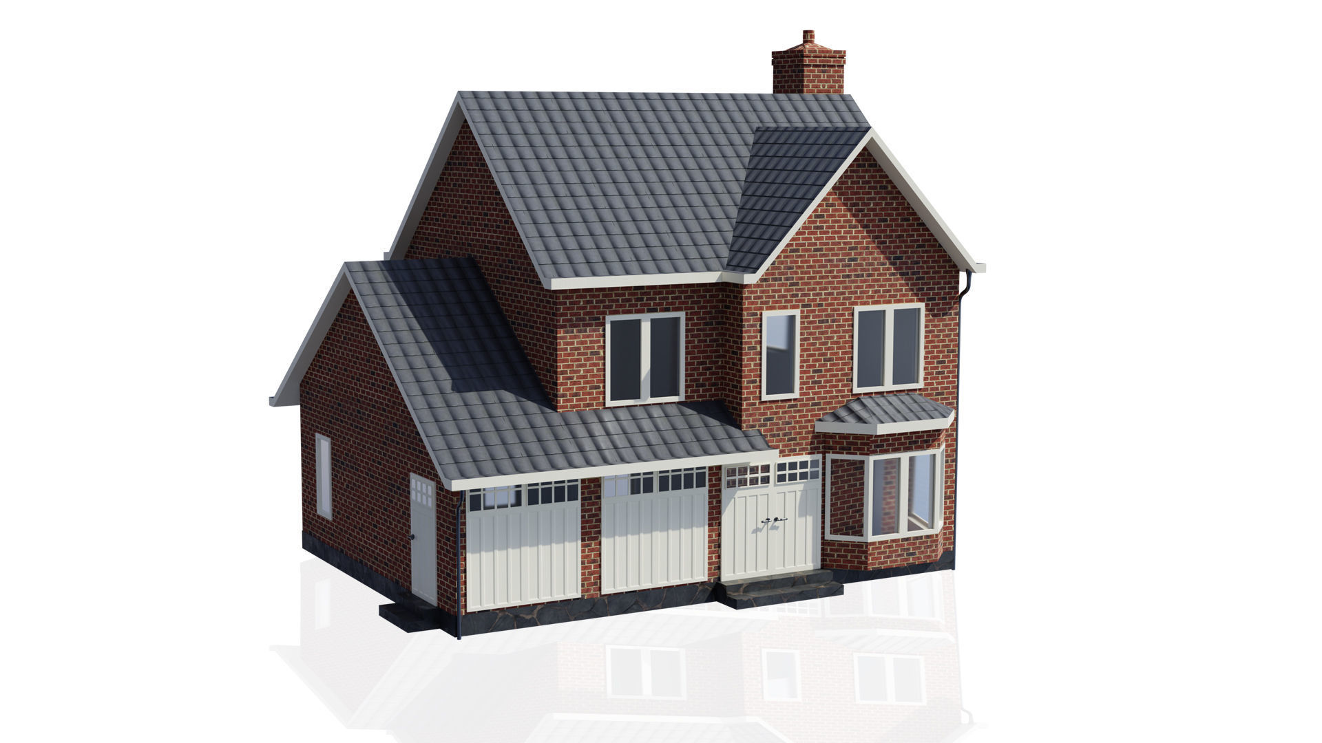 3D model British House Design 002 VR / AR / low-poly | CGTrader