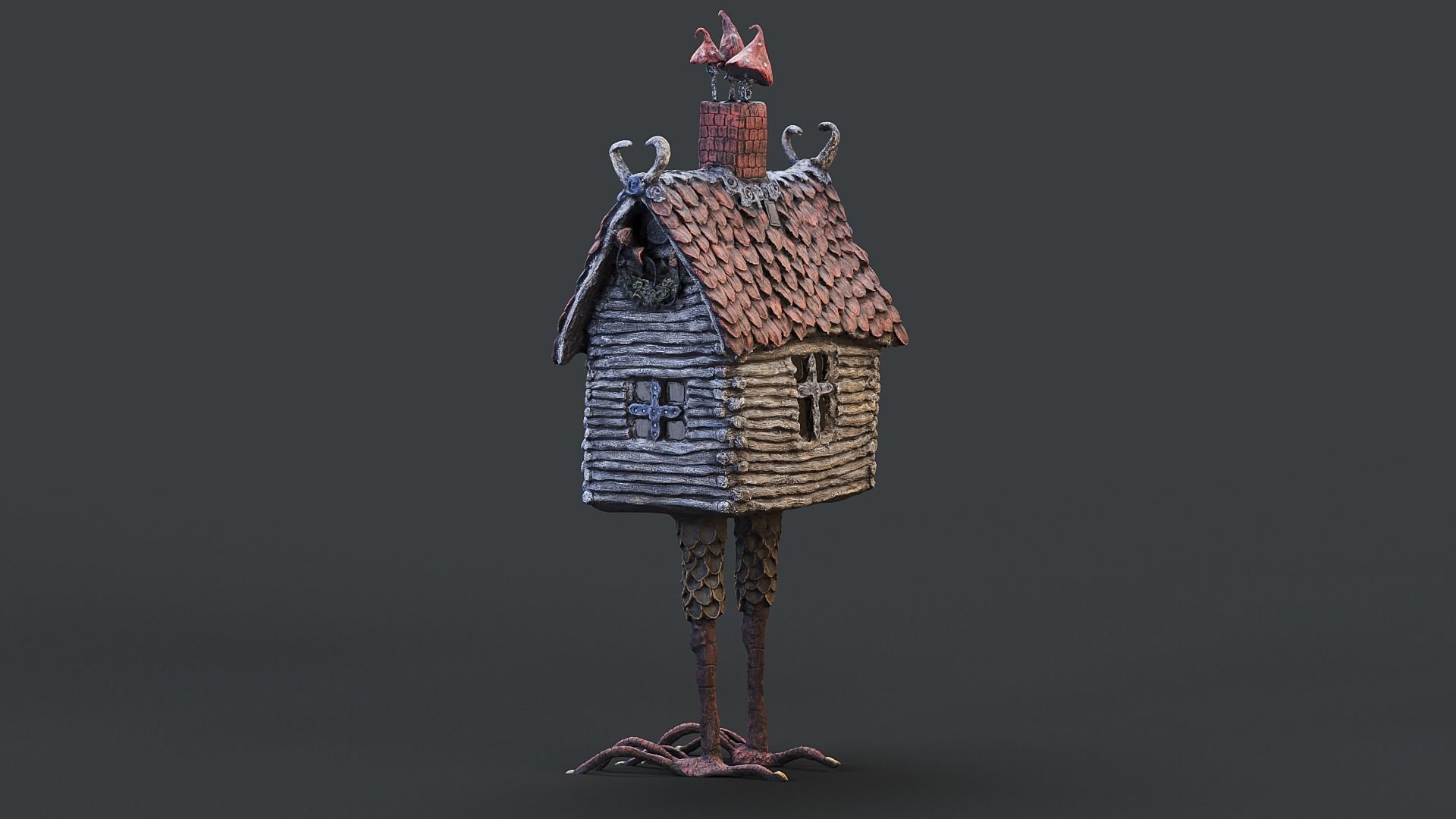 Garden Decor - Hut on Chicken Legs 3D model | CGTrader