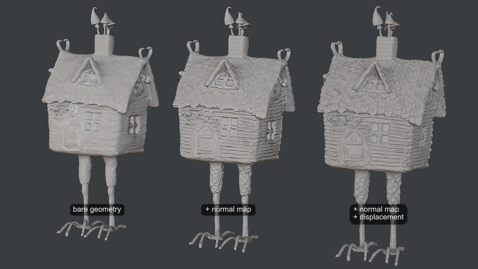 Garden Decor - Hut on Chicken Legs 3D model | CGTrader