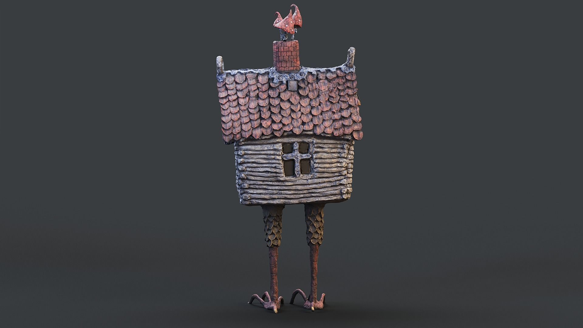 Garden Decor - Hut on Chicken Legs 3D model | CGTrader