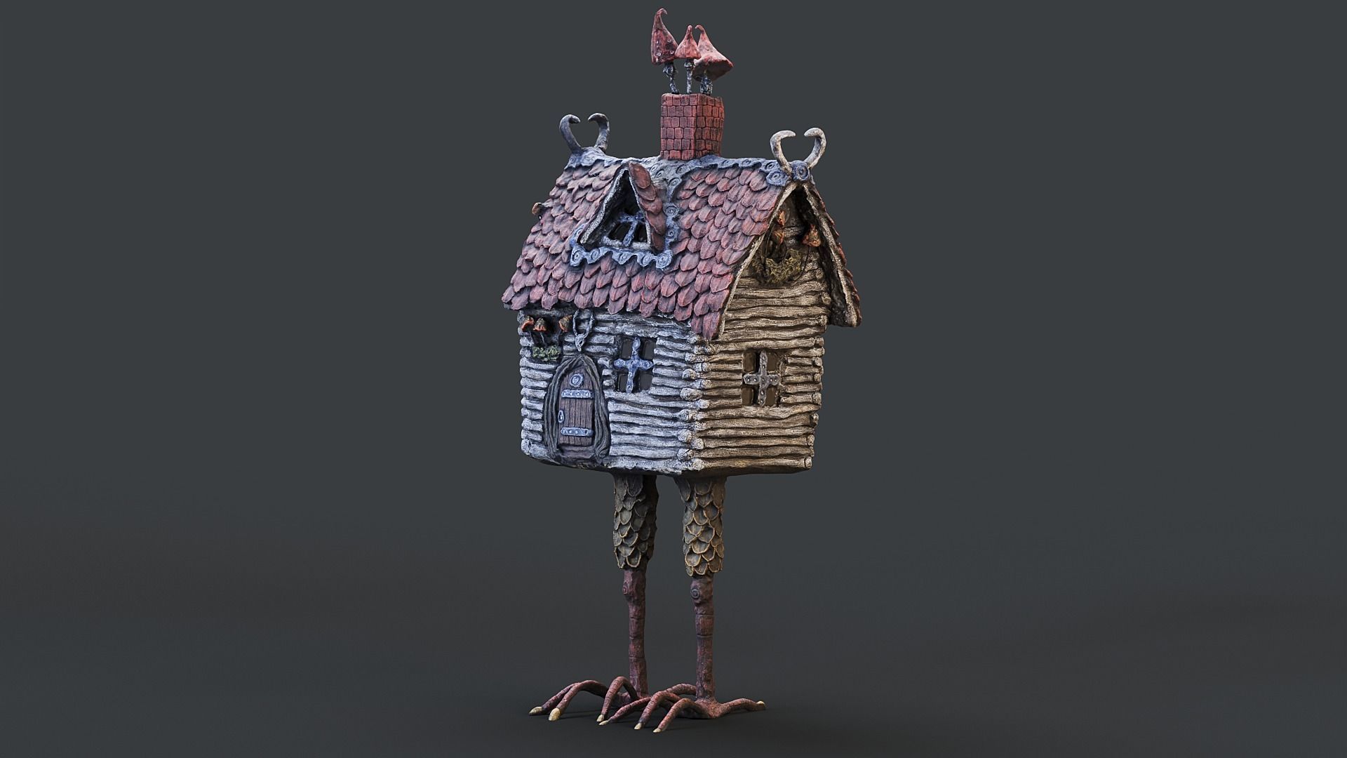 Garden Decor - Hut on Chicken Legs 3D model | CGTrader