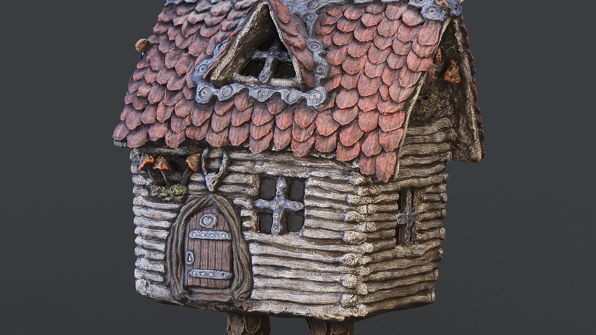 Garden Decor - Hut on Chicken Legs 3D model | CGTrader