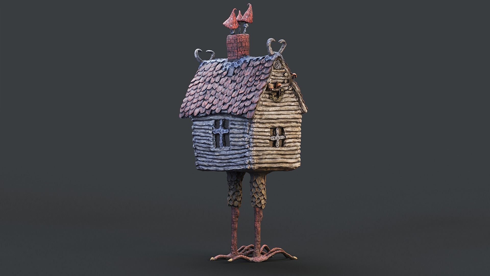 Garden Decor - Hut on Chicken Legs 3D model | CGTrader