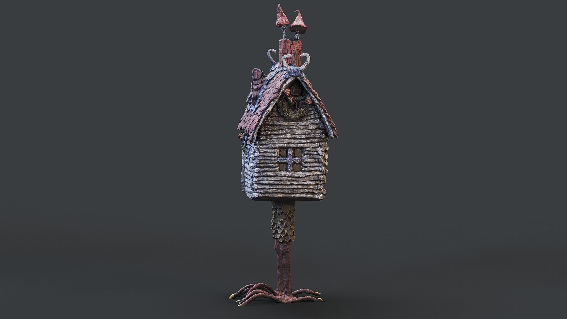 Garden Decor - Hut on Chicken Legs 3D model | CGTrader