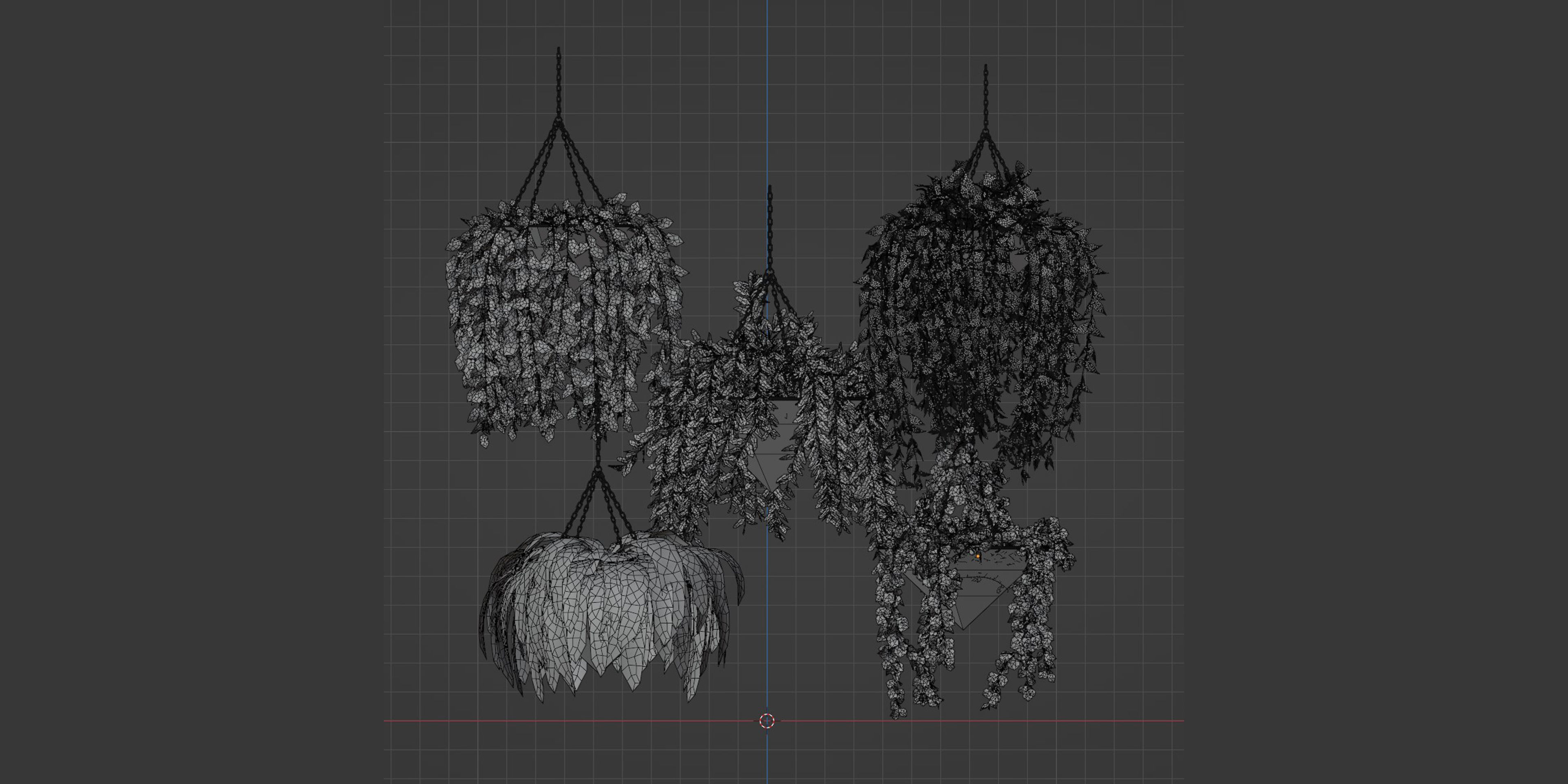 Hanging plant indoor collection vol 60-Blender 3D model | CGTrader