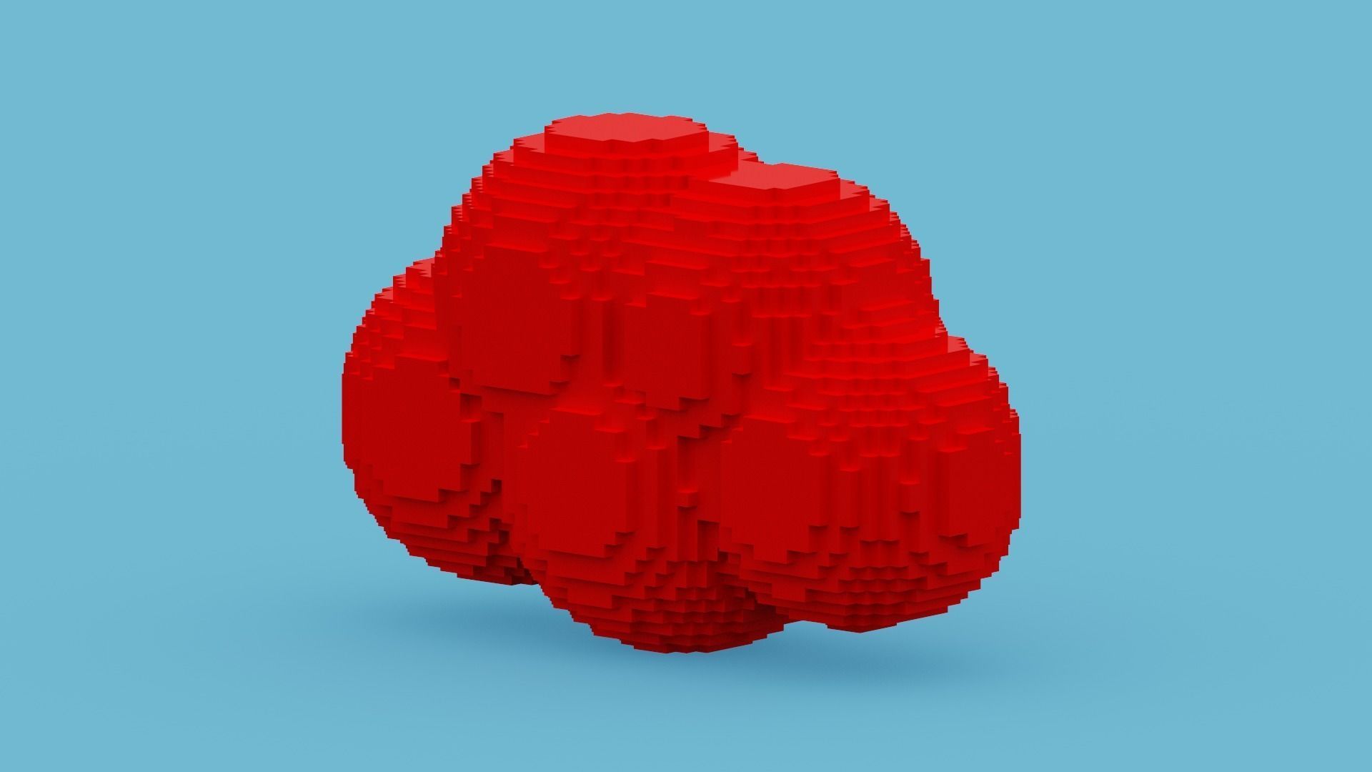 3D model Red Voxel Cloud VR / AR / low-poly | CGTrader