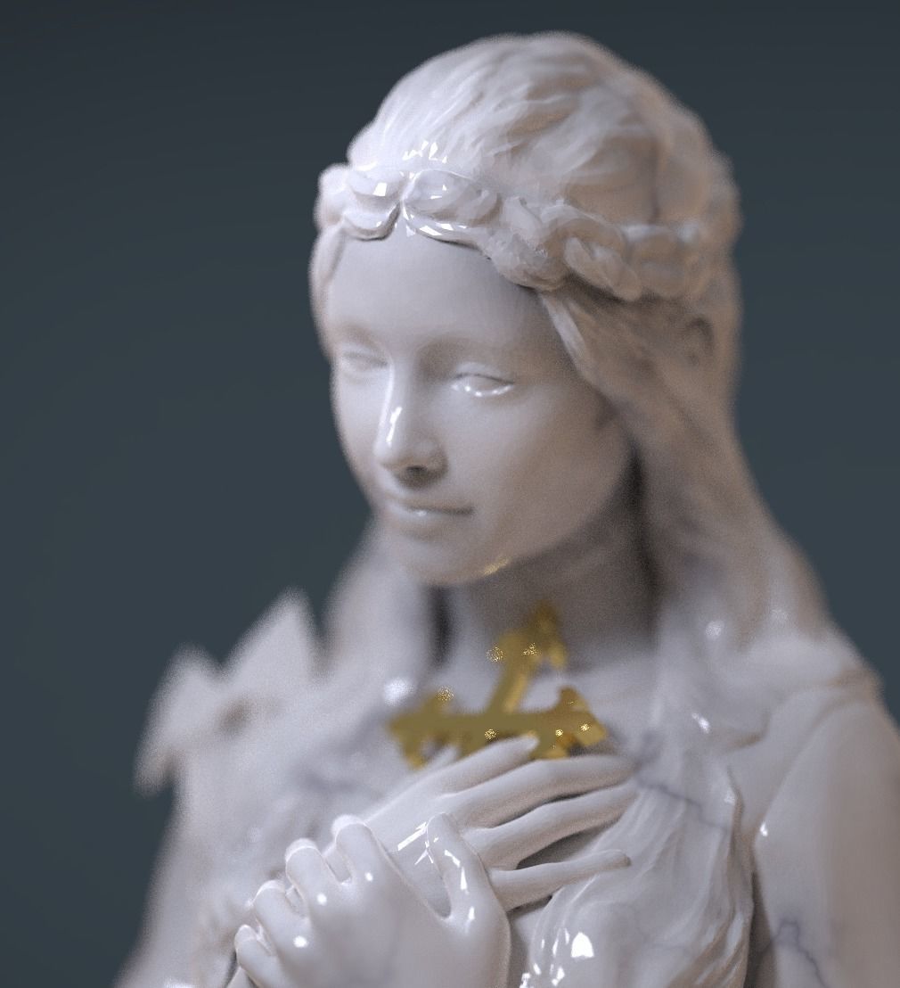 St Philomena 3D model 3D printable | CGTrader