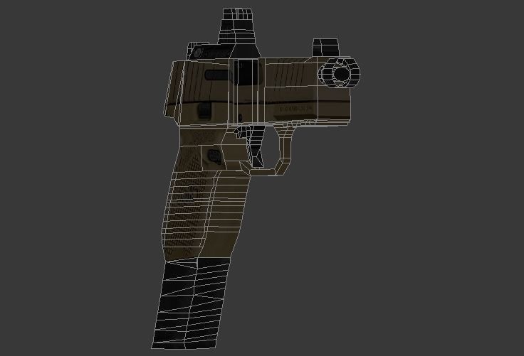 3D model Low Poly FN 509 Midsize Tactical Pistol VR / AR / low-poly ...
