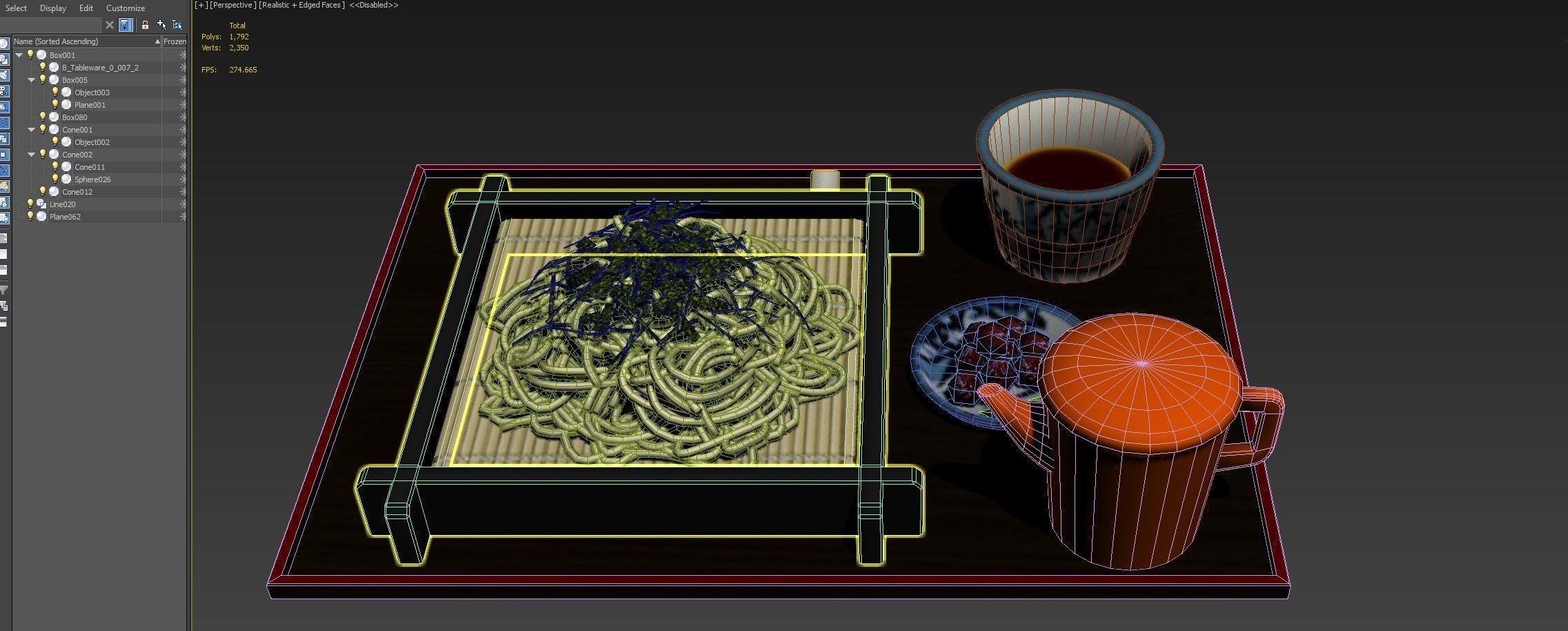 3D model Japanese Food Soba Set VR / AR / low-poly | CGTrader