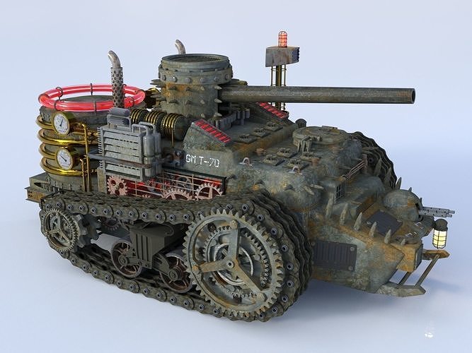GM T-70 Steampunk Tank 3D model | CGTrader