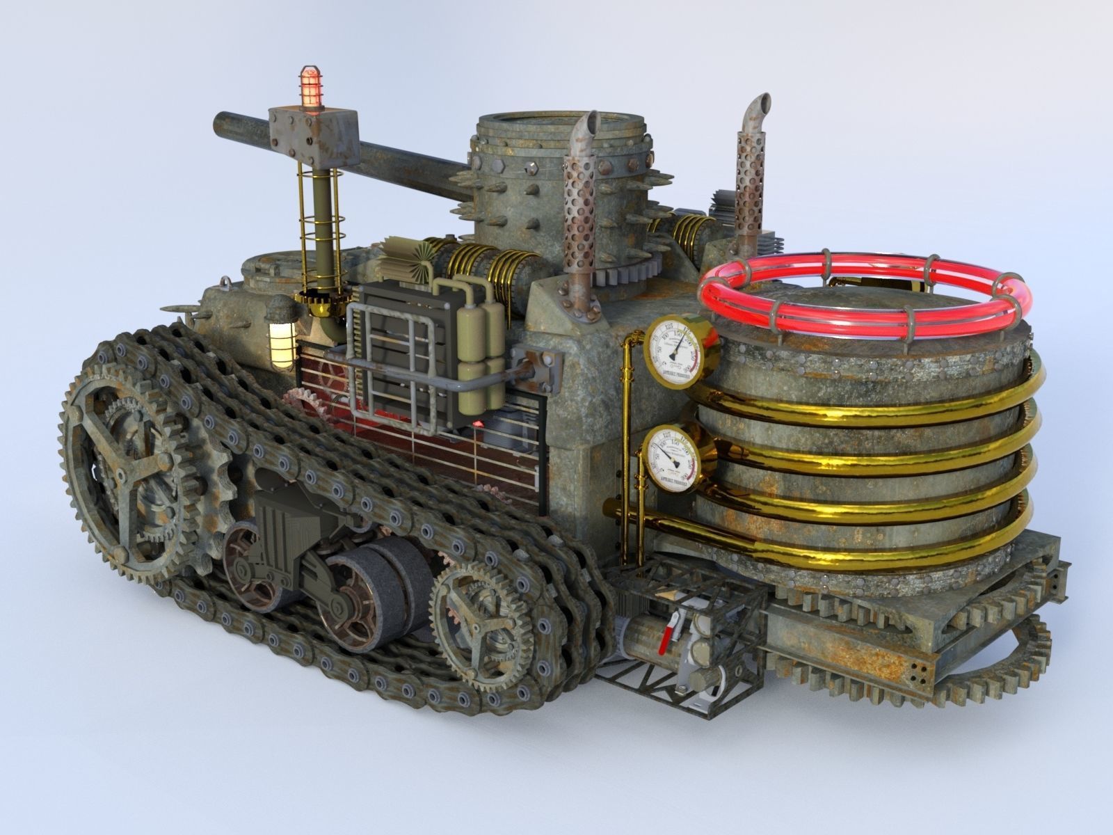 GM T-70 Steampunk Tank 3D model | CGTrader