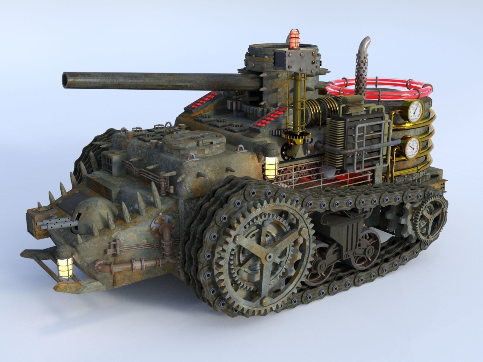 GM T-70 Steampunk Tank 3D model | CGTrader