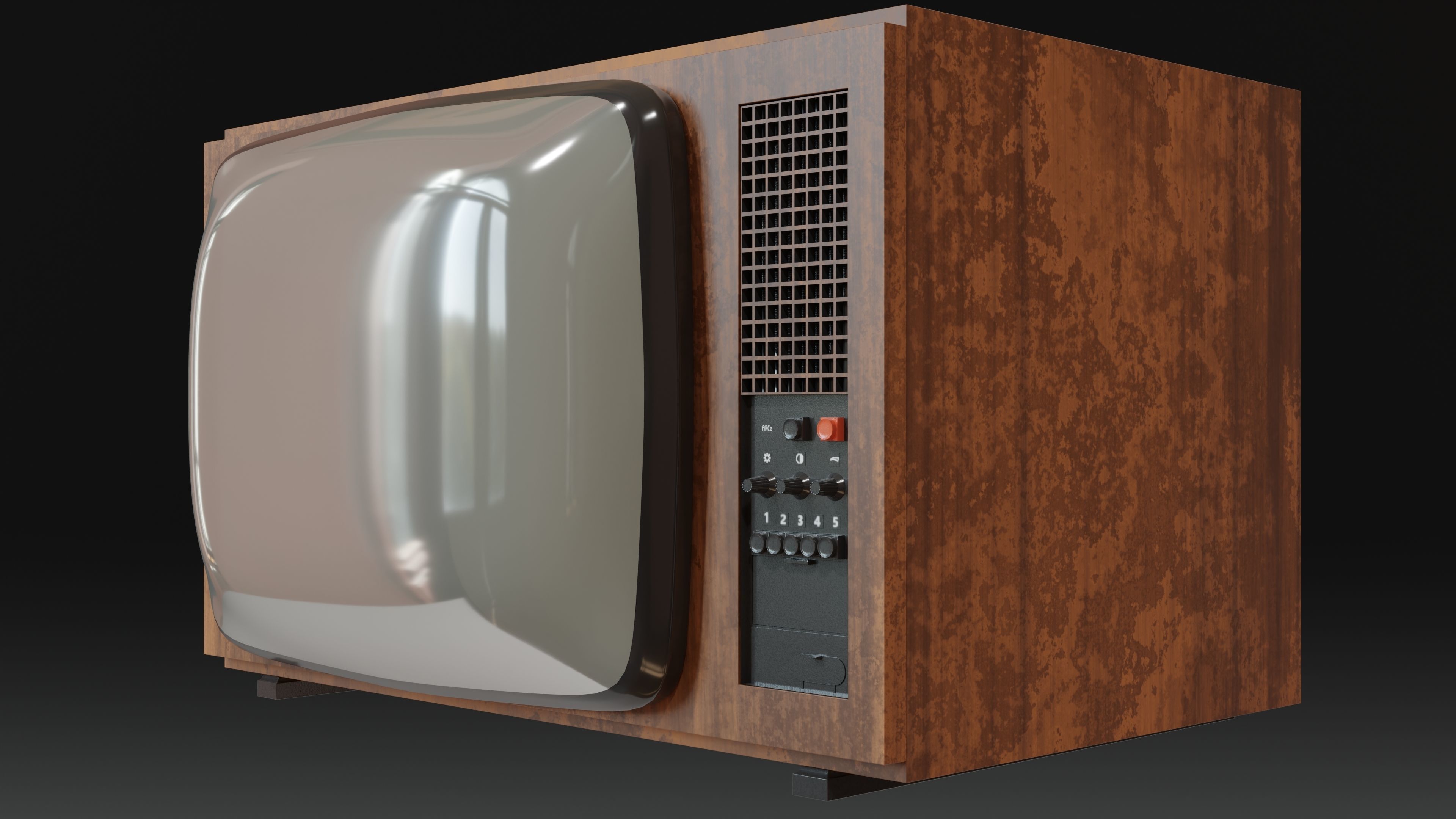 Vintage CRT TV 3D model | CGTrader
